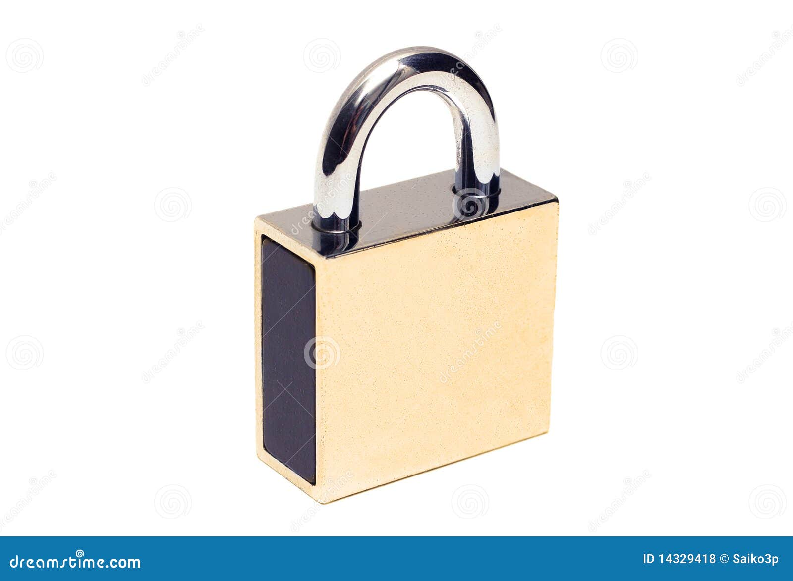 Padlock isolated stock photo. Image of gold, shape, iron - 14329418