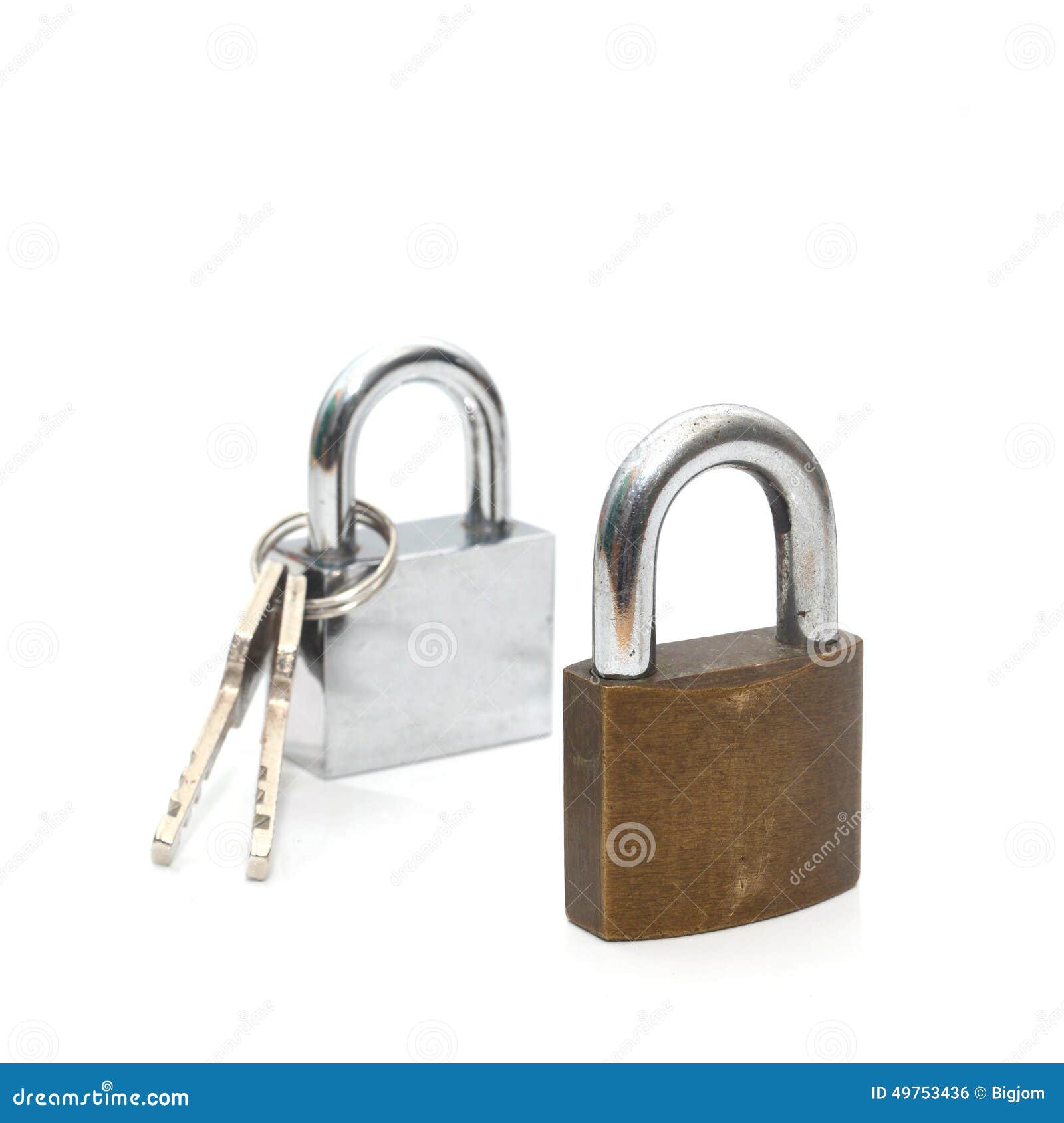 Padlock Isolated on White Background Stock Photo - Image of closed ...