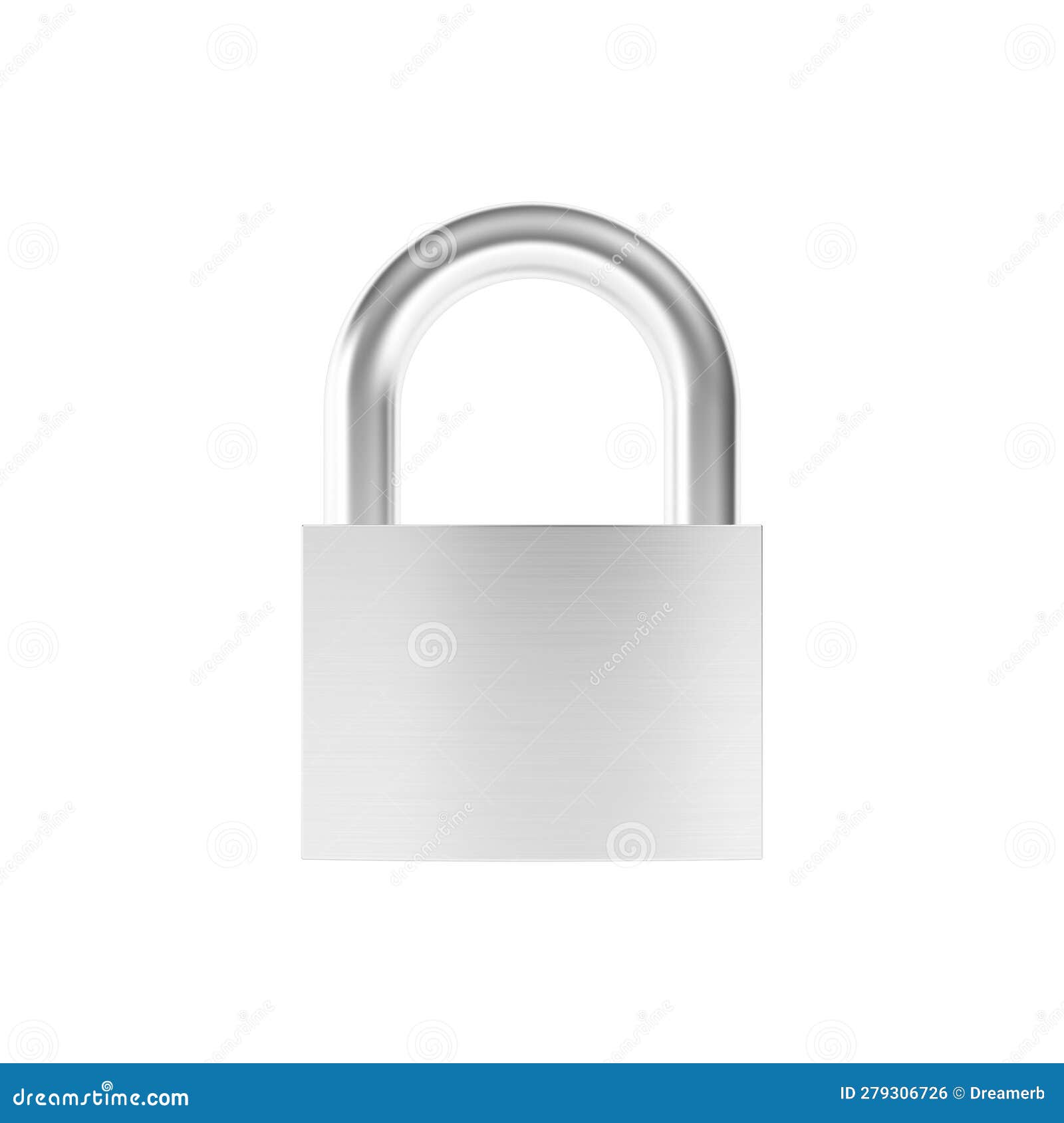 Padlock Isolated on White Background. Stock Illustration - Illustration ...