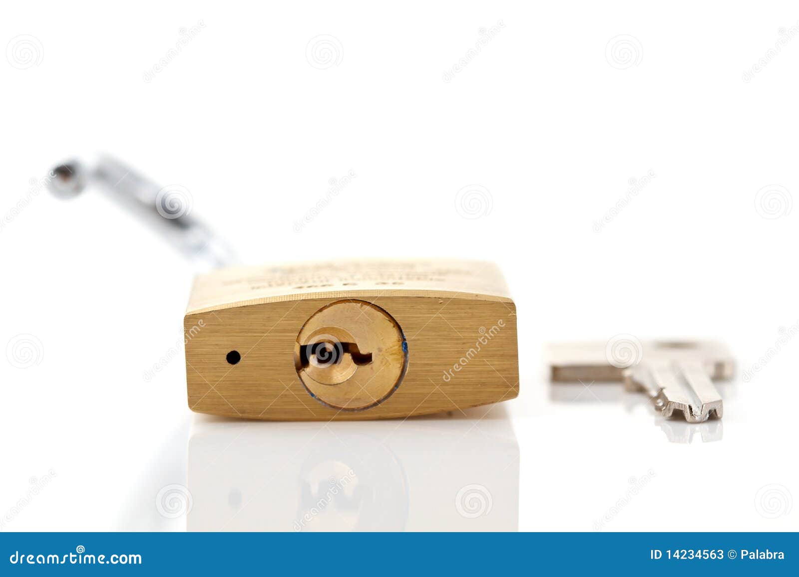 Padlock with key 1 stock image. Image of horizontal, close - 14234563