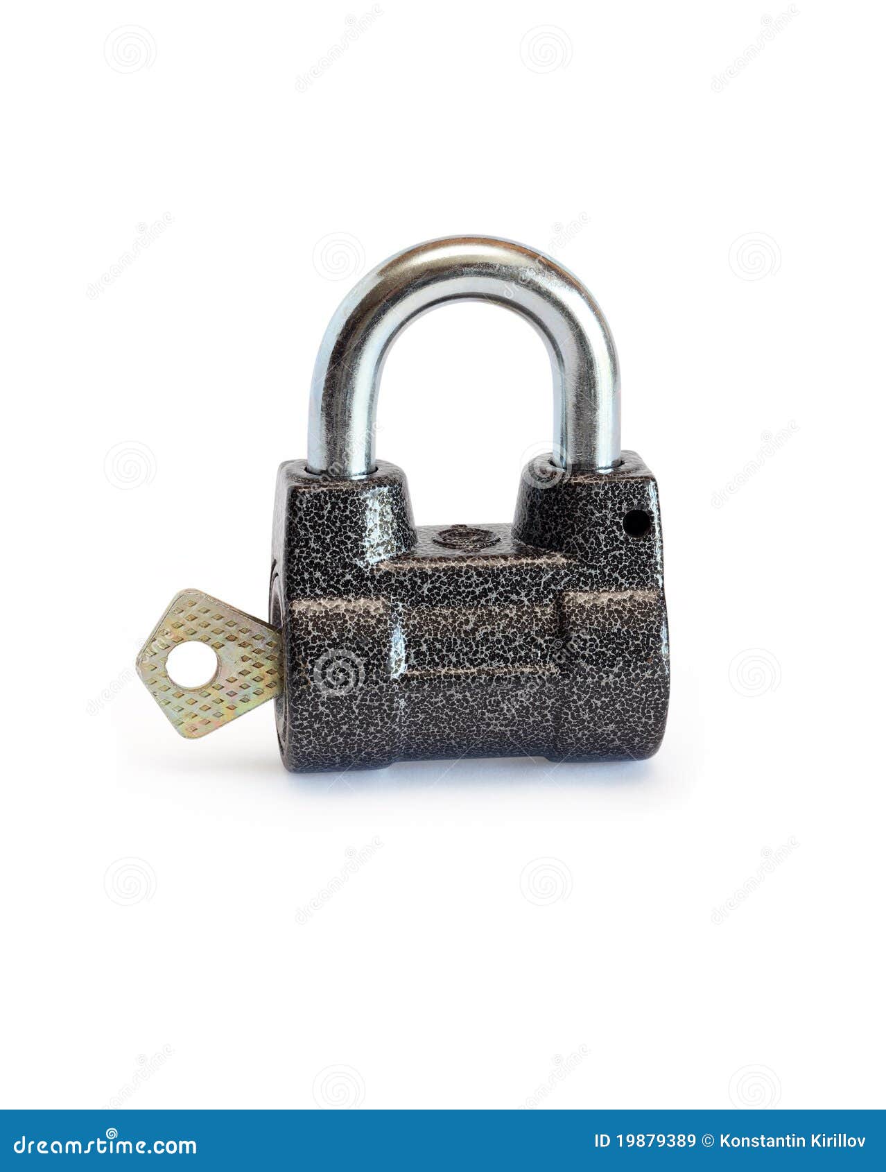 Padlock And Key stock image. Image of solution, attached - 19879389
