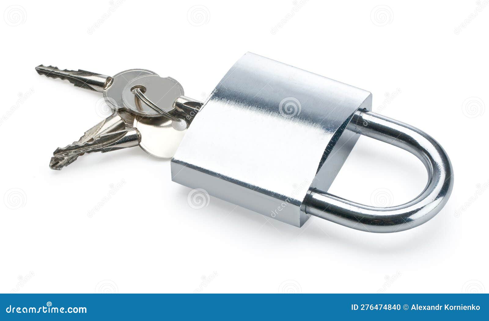 Padlock and Key Isolated stock photo. Image of access - 276474840
