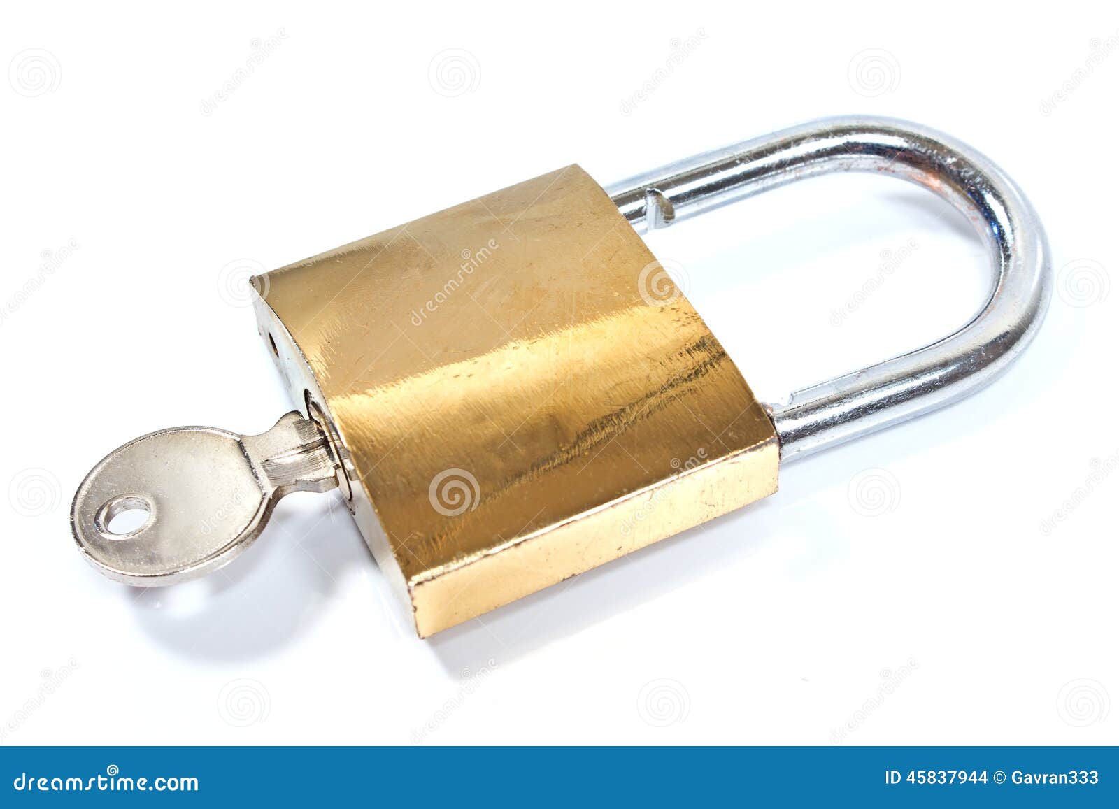 Padlock with key stock photo. Image of combination, solid - 45837944