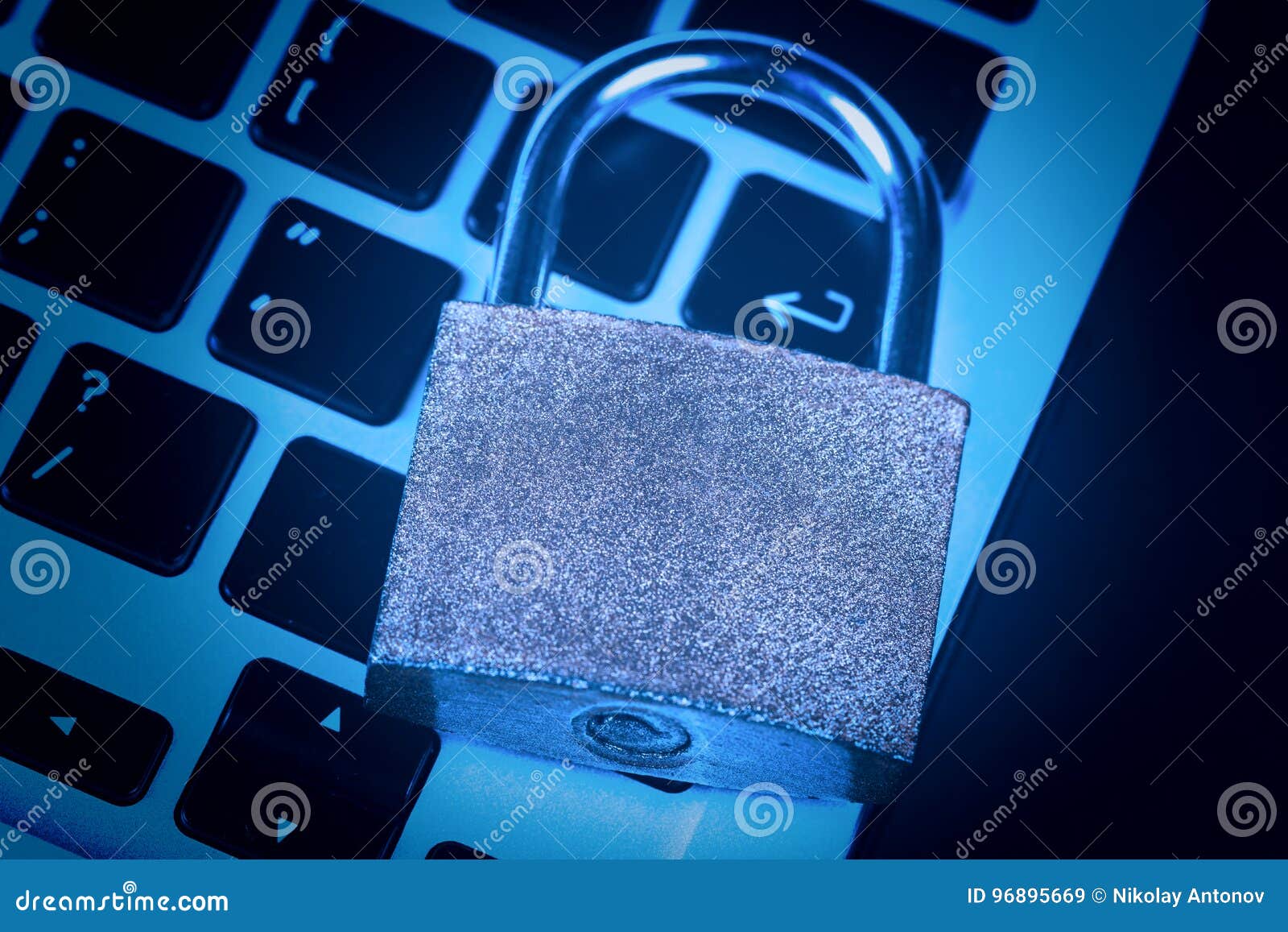 Padlock on Keyboard. Internet Data Privacy Information Security Concept ...