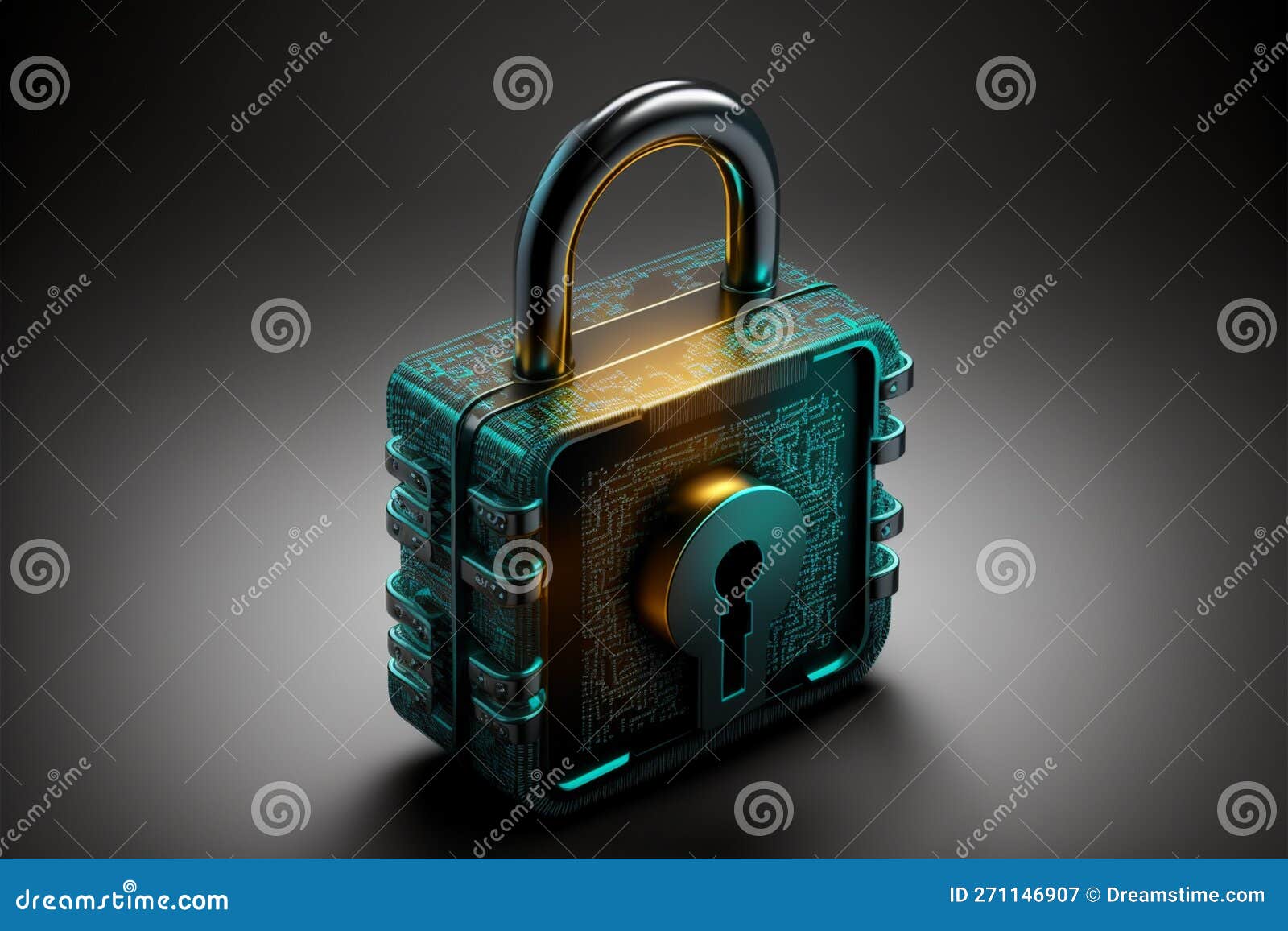 Padlock with Keyhole Icon in Personal Data Security Represents Cyber ...