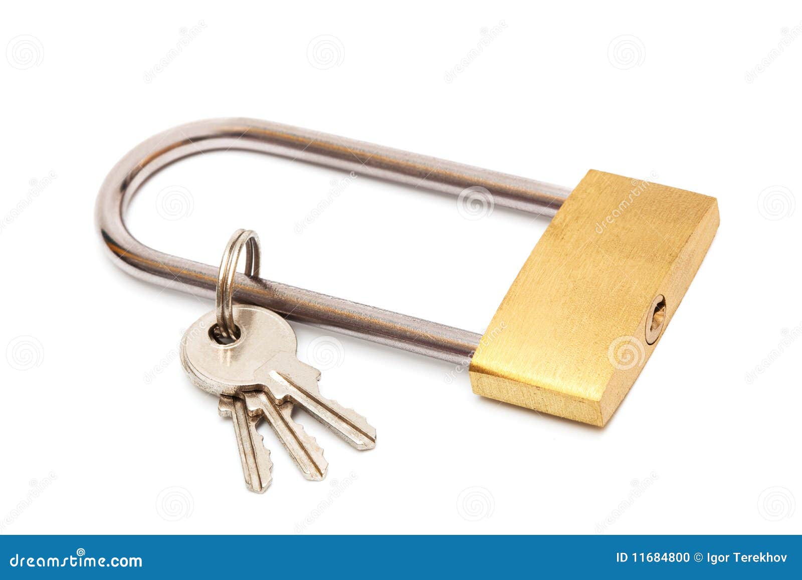 Padlock with keys stock photo. Image of bronze, security - 11684800