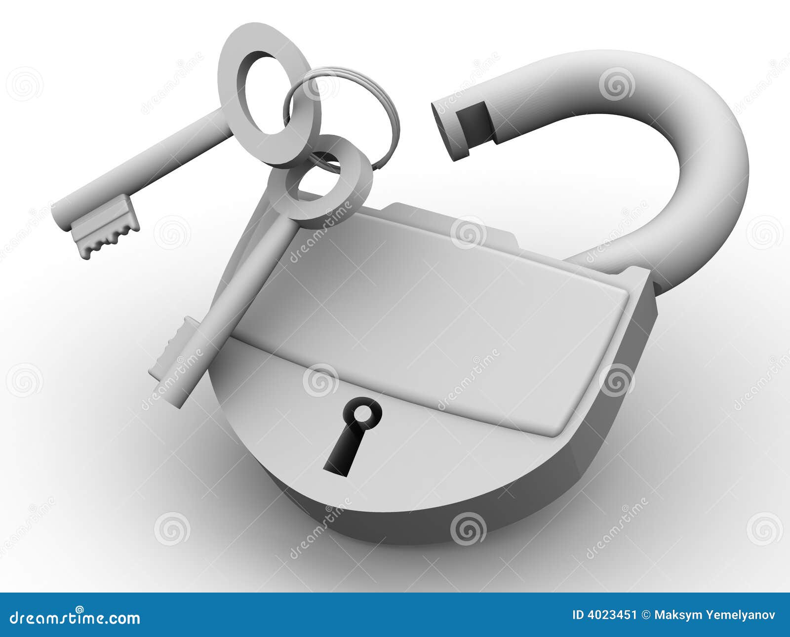 Padlock with keys stock illustration. Illustration of ideas - 4023451
