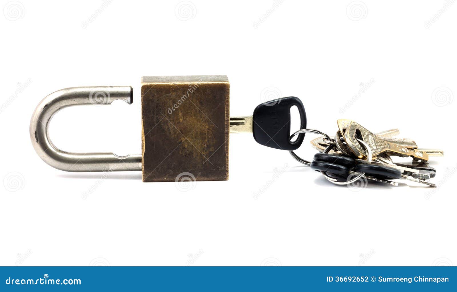 Padlock with keys stock photo. Image of white, glossy - 36692652