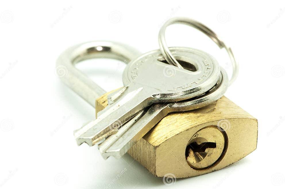 Padlock with keys stock photo. Image of steel, close - 36787100