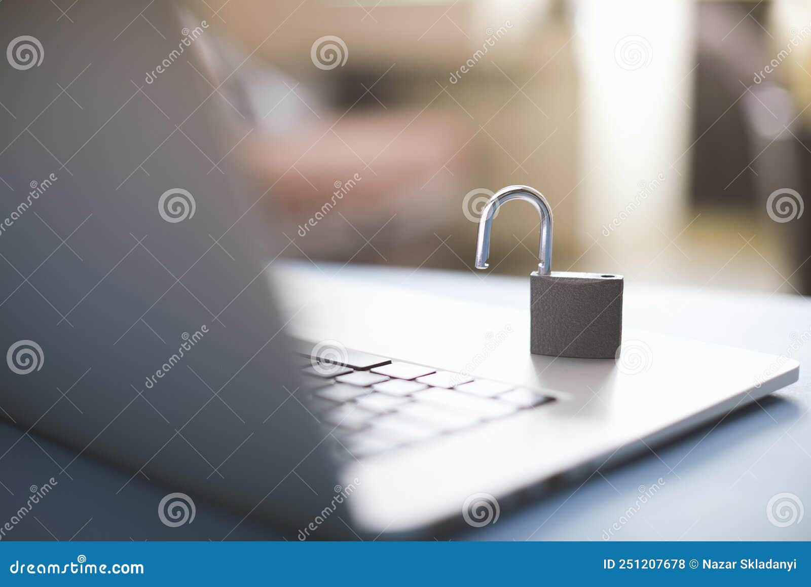 Notebook and lock stock photo. Image of black, identity - 251207678
