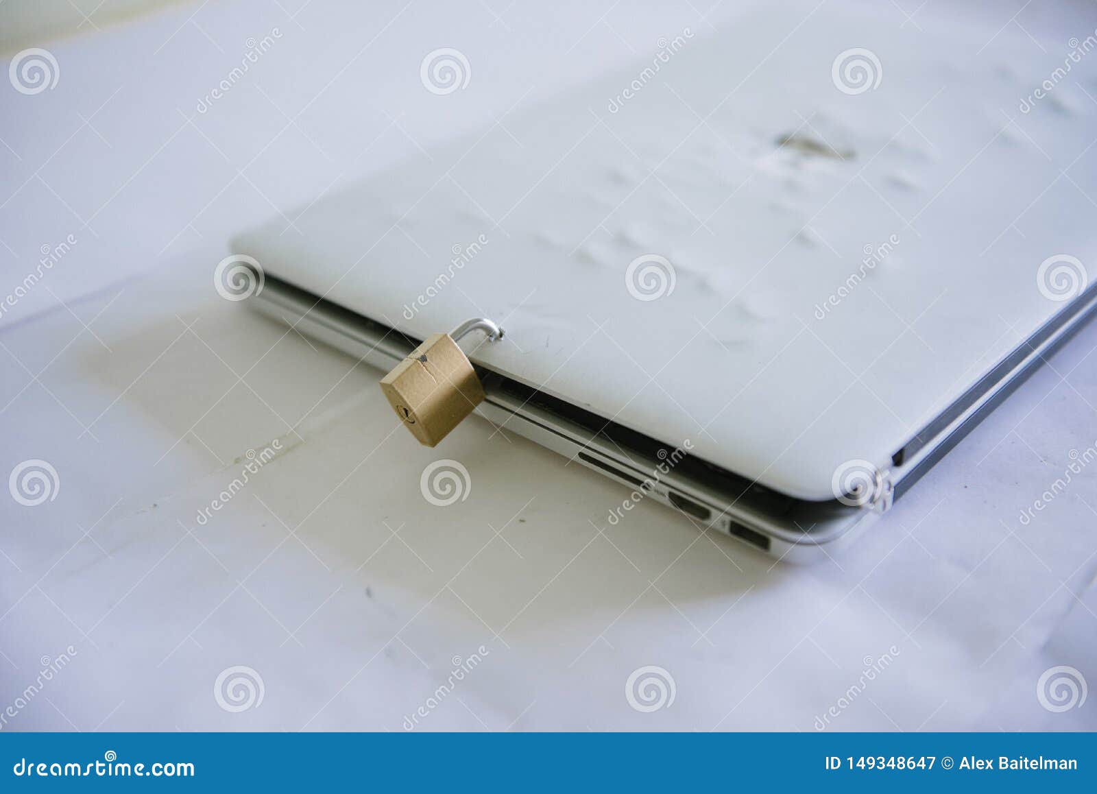 Padlock on a Laptop. Protection of Personal Data on a Computer Stock ...