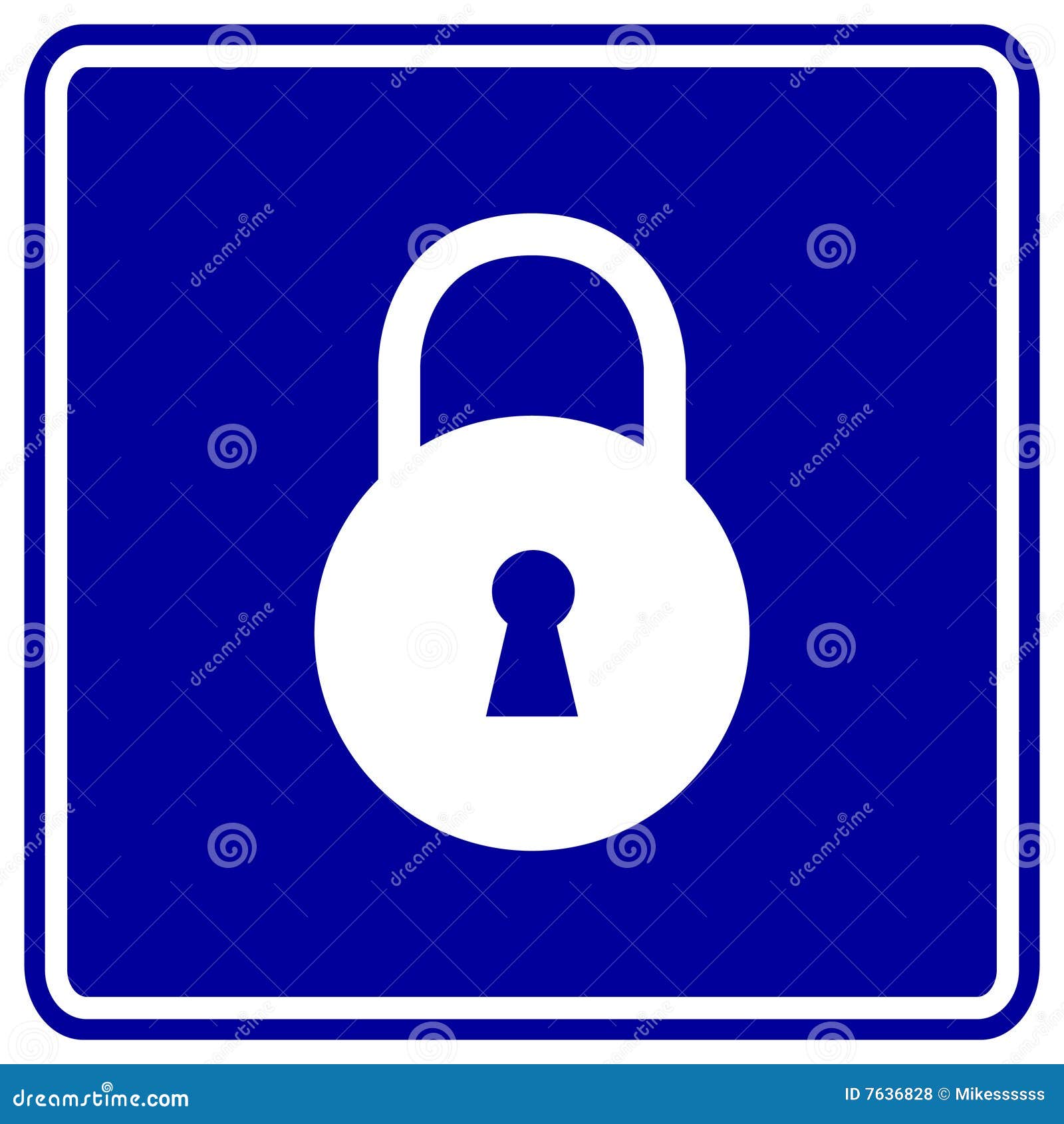 Padlock or Lock Vector Sign Stock Vector - Illustration of closed ...