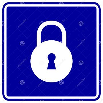 Padlock or Lock Vector Sign Stock Vector - Illustration of closed ...