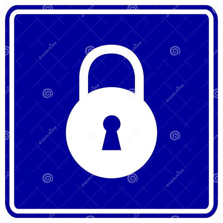 Padlock or Lock Vector Sign Stock Vector - Illustration of closed ...