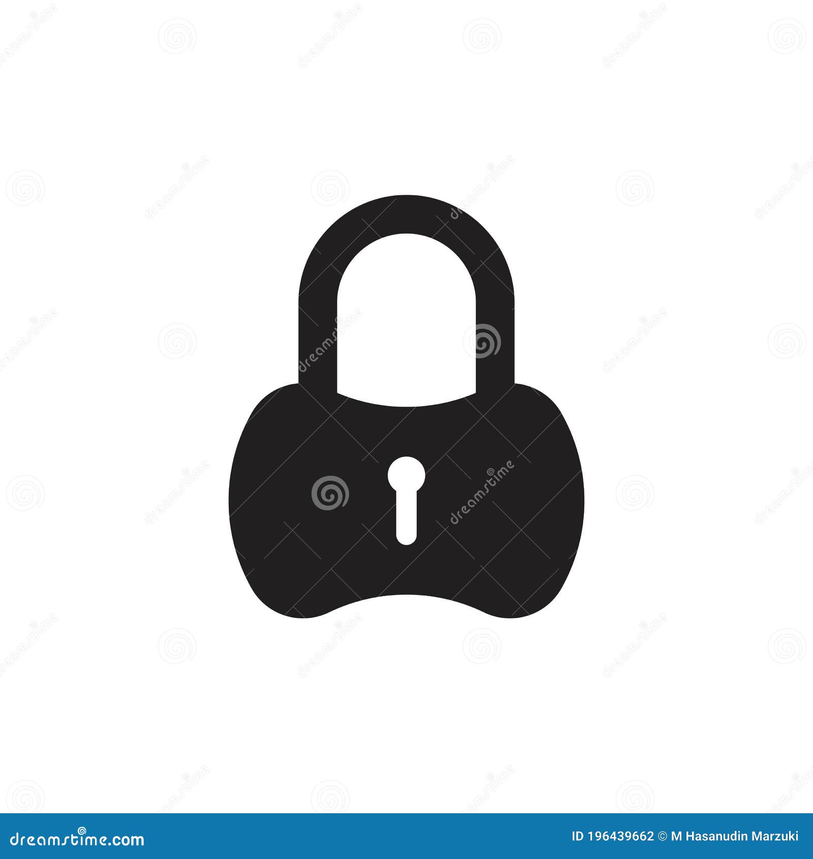 Padlock logo icon stock vector. Illustration of symbol - 196439662