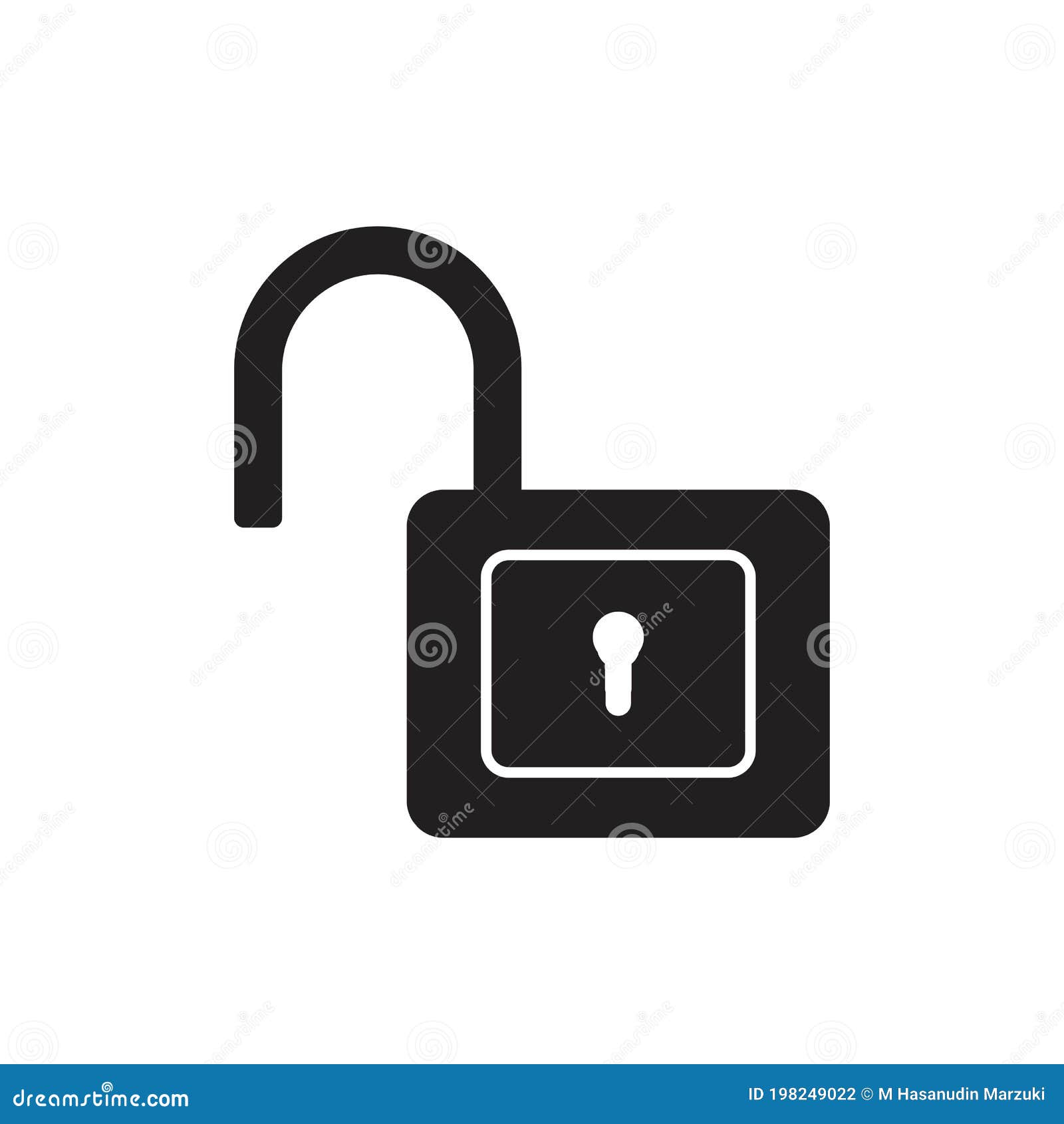 Padlock logo icon stock vector. Illustration of secure - 198249022