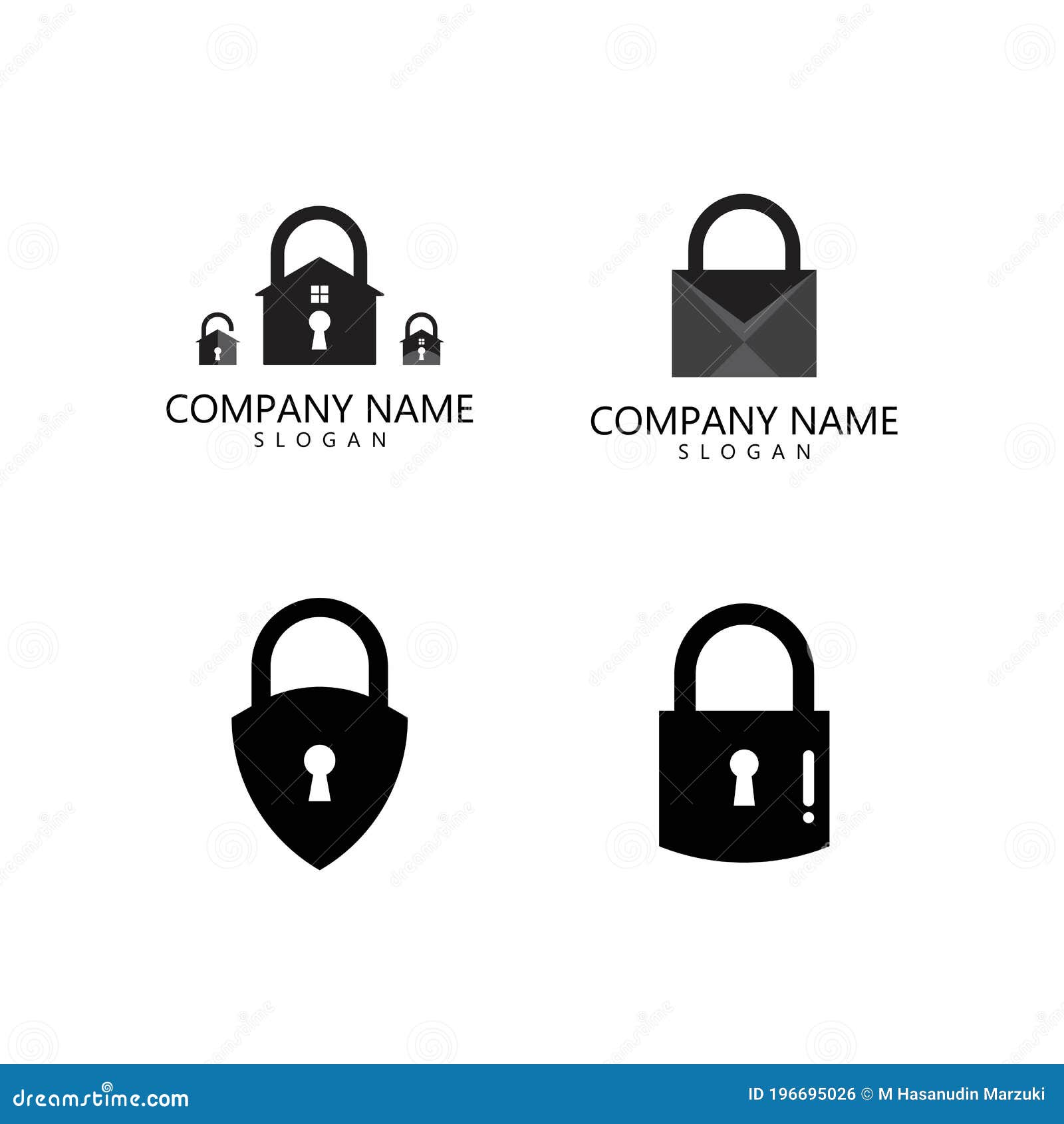 Padlock logo icon stock vector. Illustration of protect - 196695026