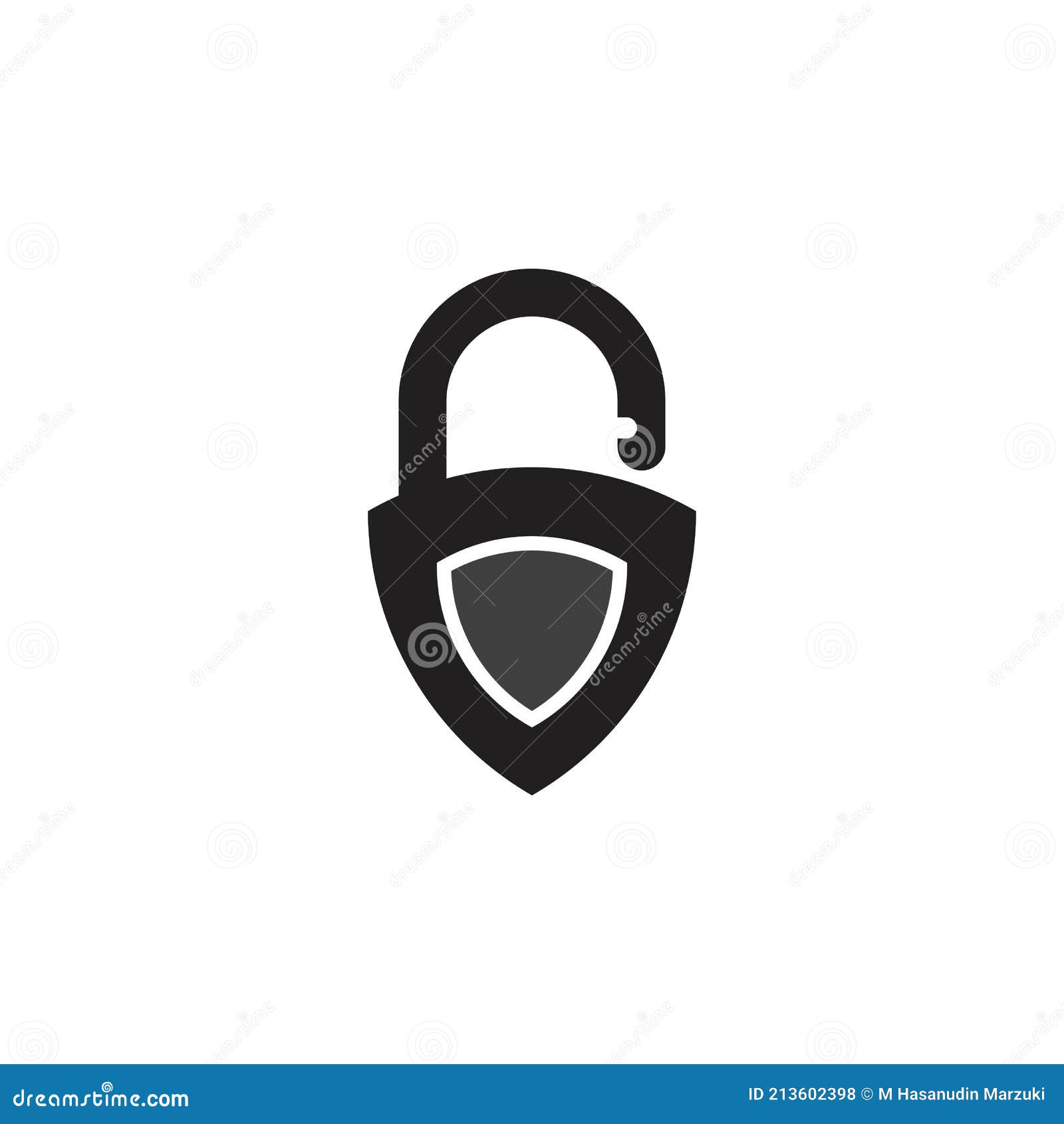 Padlock logo icon stock vector. Illustration of access - 213602398