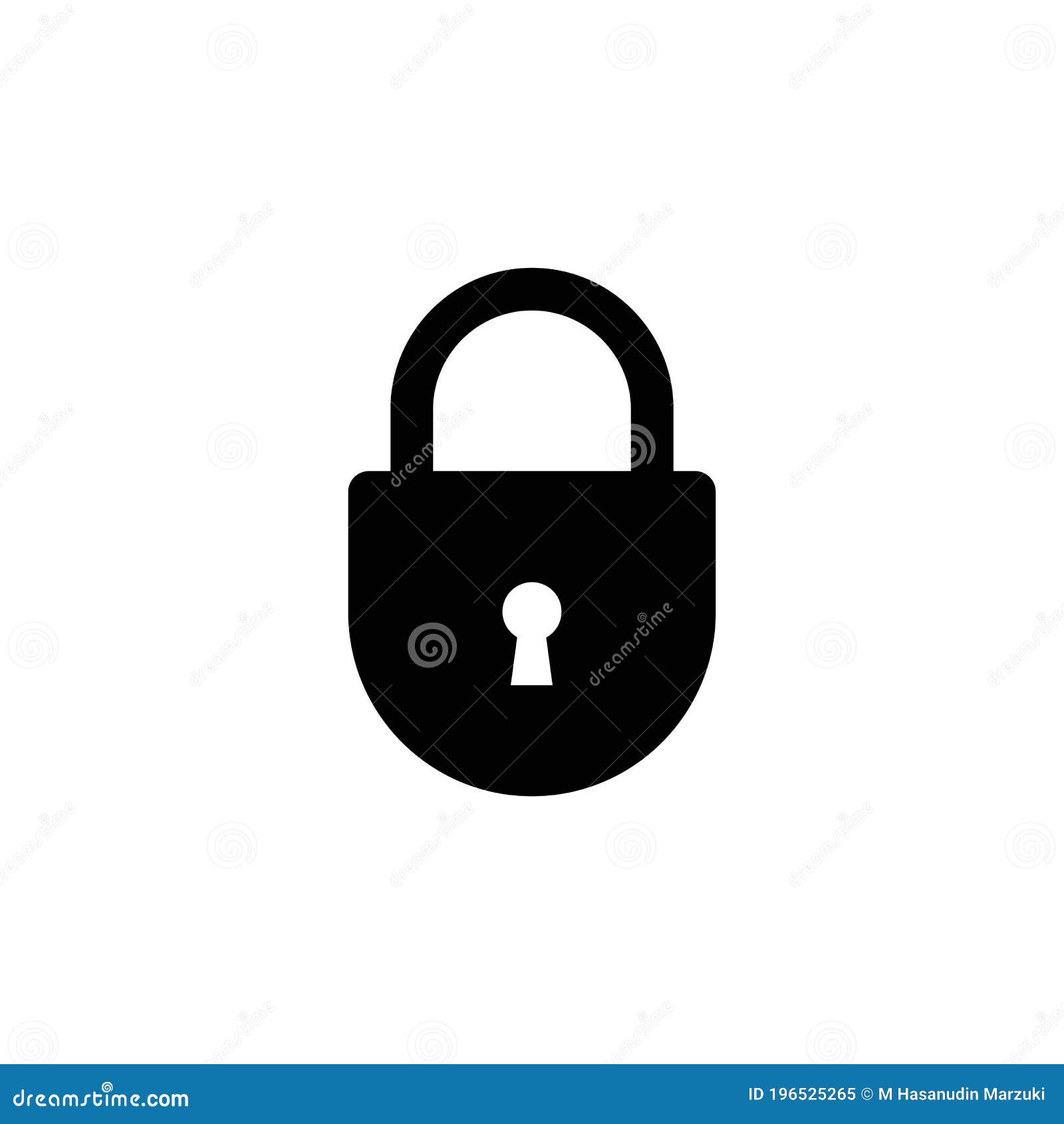 Padlock logo icon stock vector. Illustration of protect - 196525265