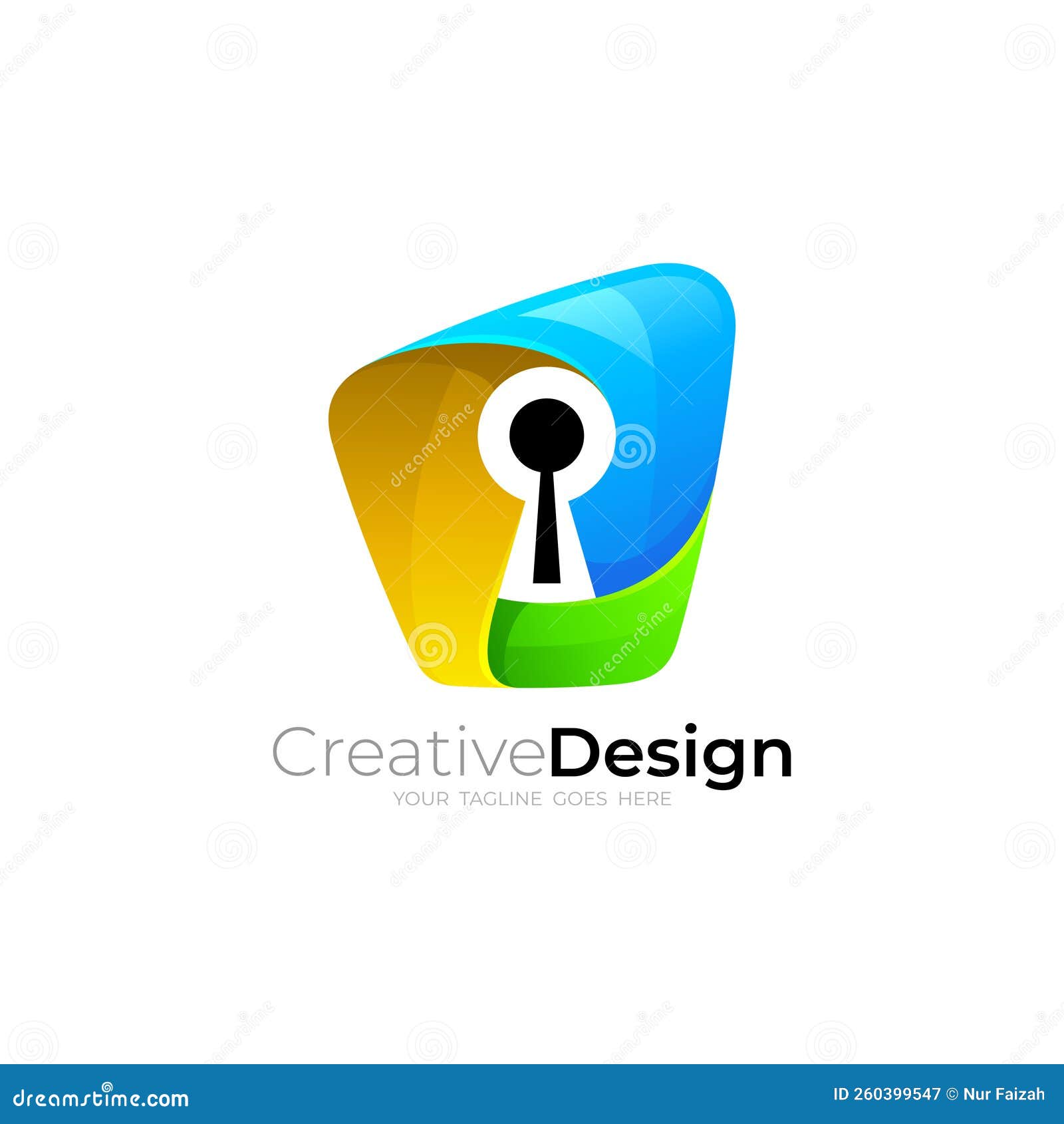 Padlock Logo with Square Design Colorful, Security Icons Stock Vector ...