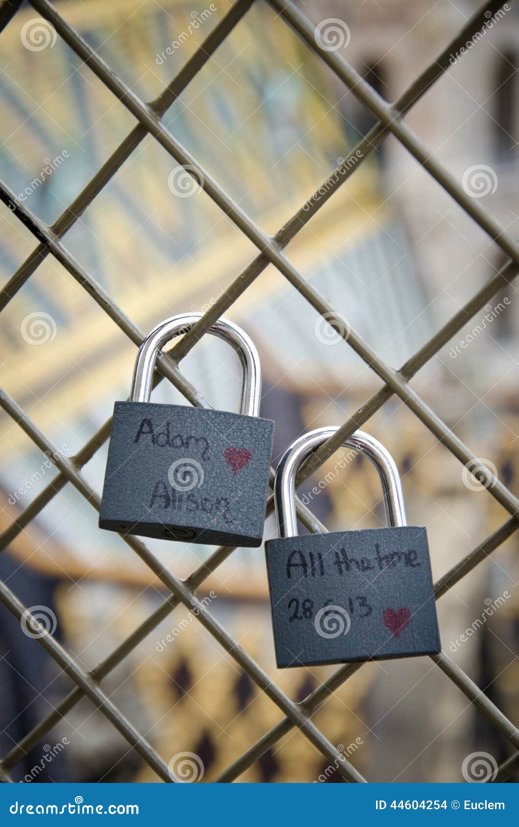 Padlock of love stock photo. Image of paris, lock, keyhole - 44604254