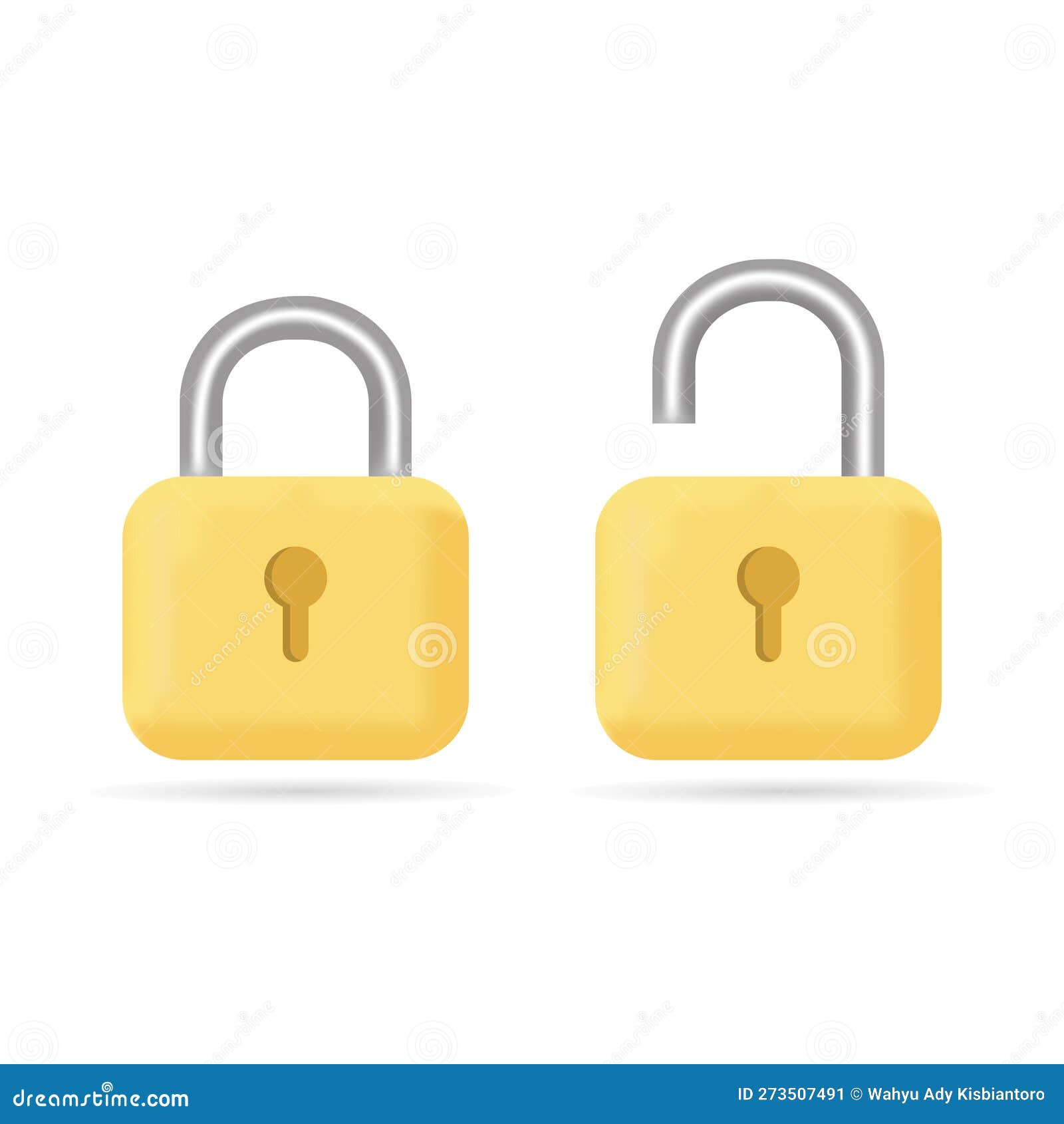 2 Padlock. Open and Locked Padlock Vector Illustration Stock ...