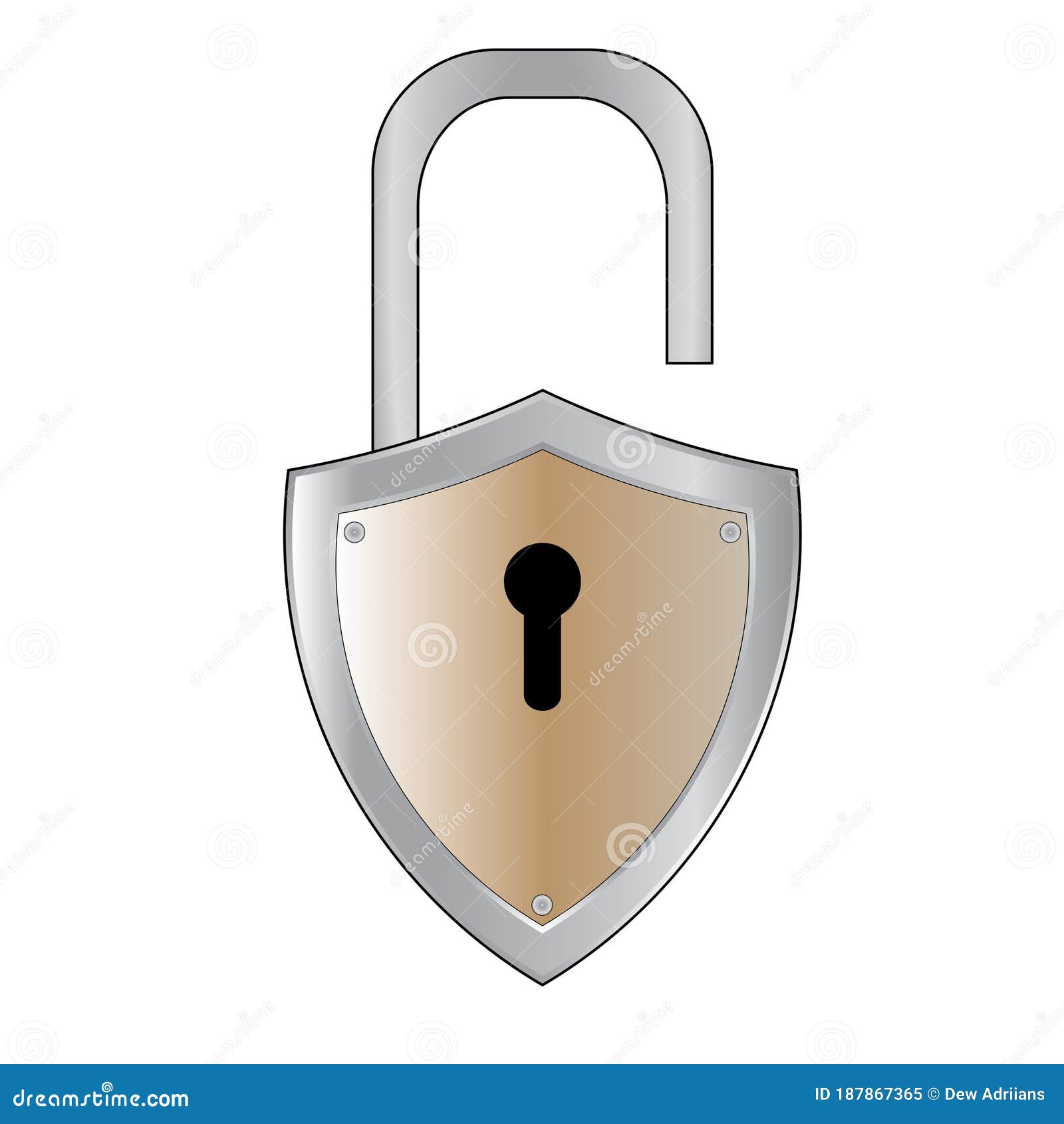 Padlock Open Vector Illustration Icon Stock Vector - Illustration of ...