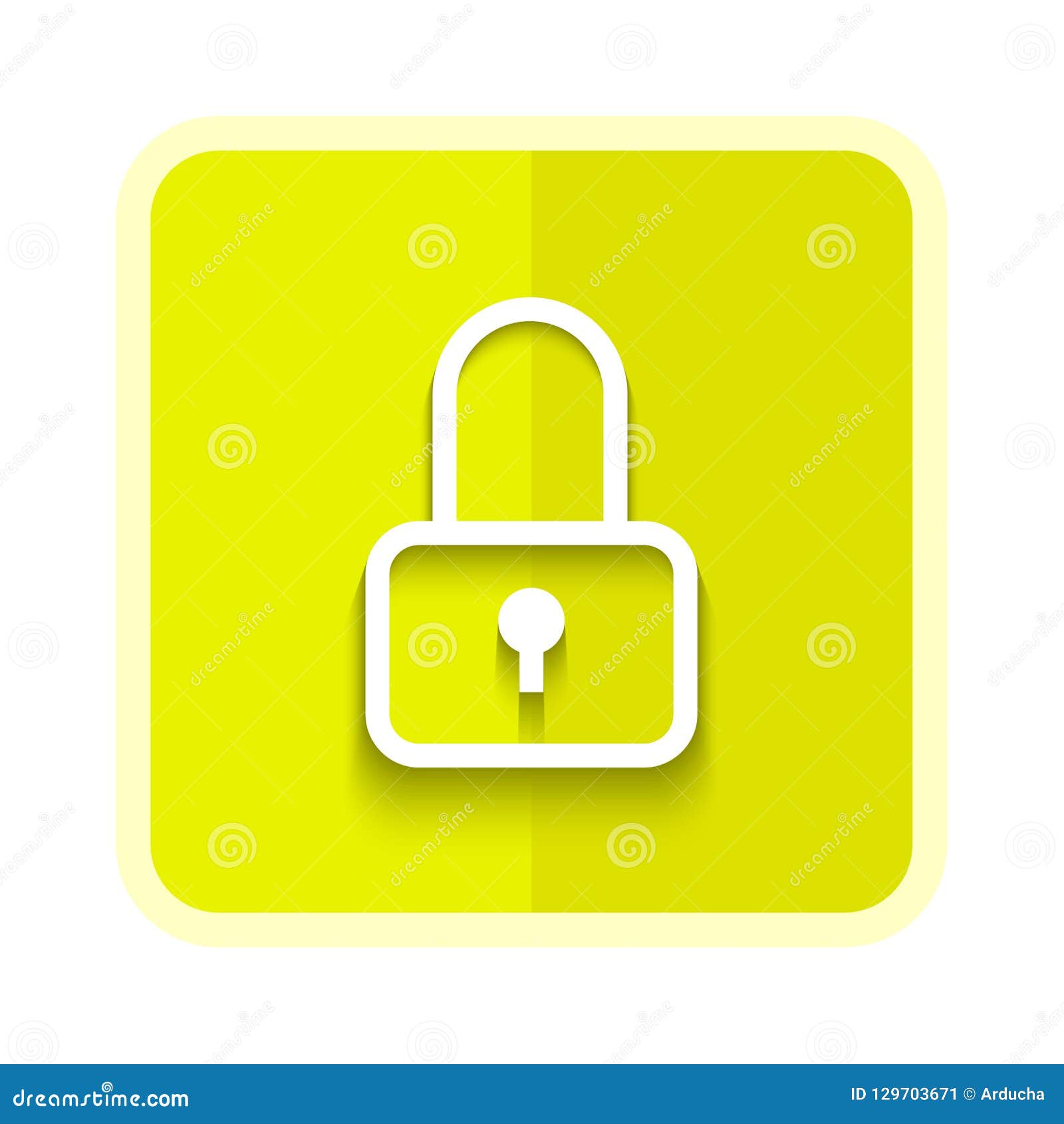 Padlock outline icon stock illustration. Illustration of code - 129703671