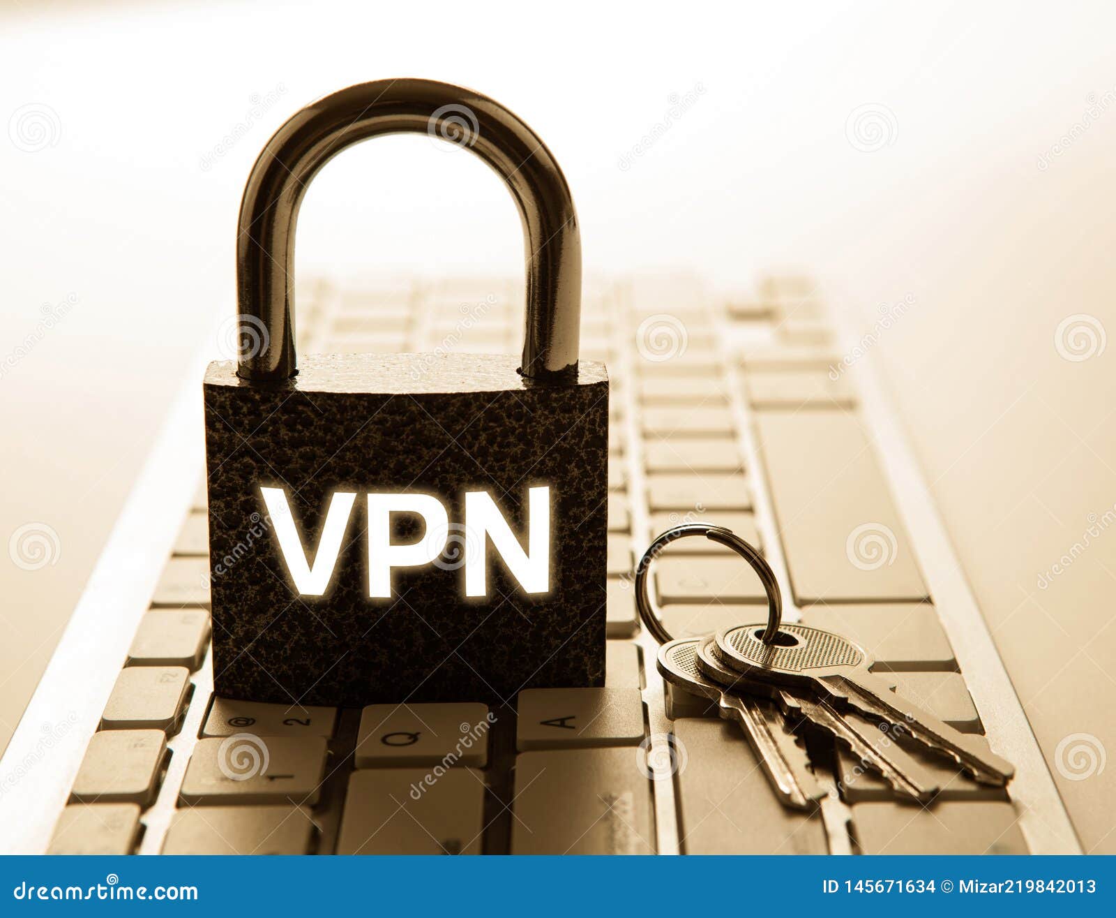 Padlock with Password Login with Keys on the Computer Keyboard Internet ...