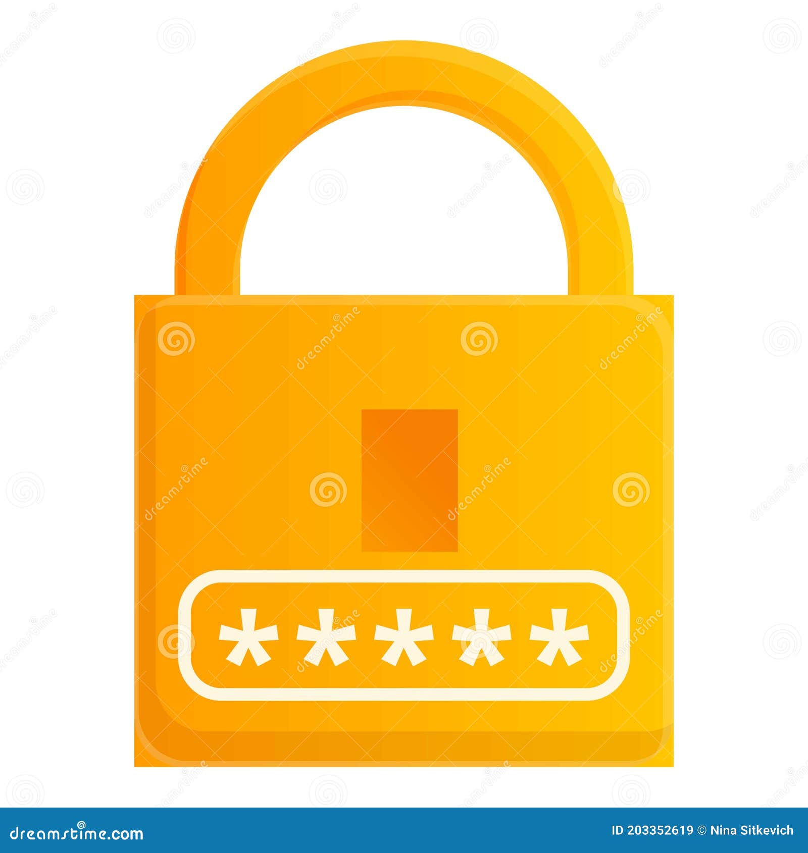 Padlock Password Recovery Icon, Cartoon Style Stock Vector ...