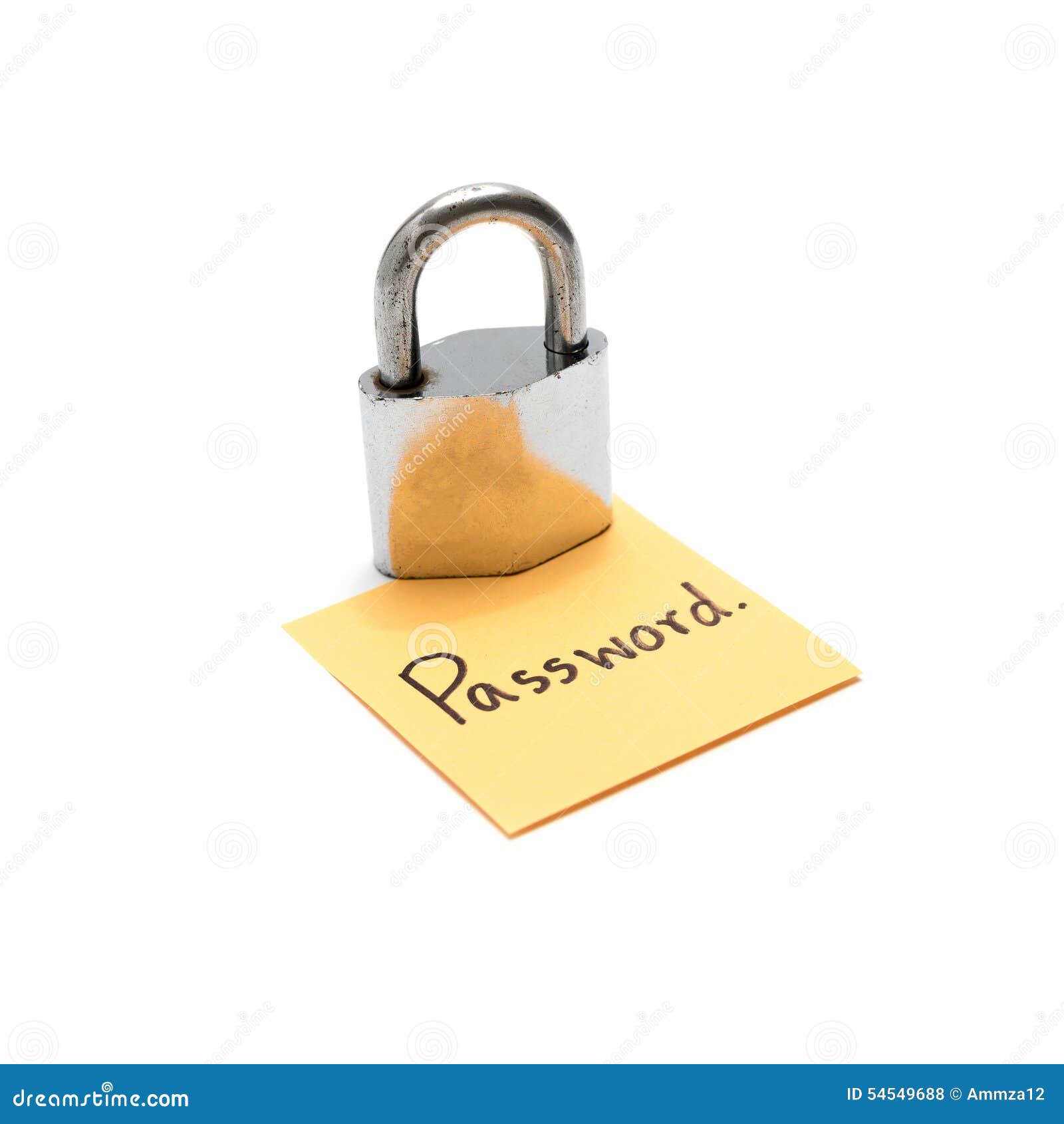 Padlock on password word stock photo. Image of steel - 54549688