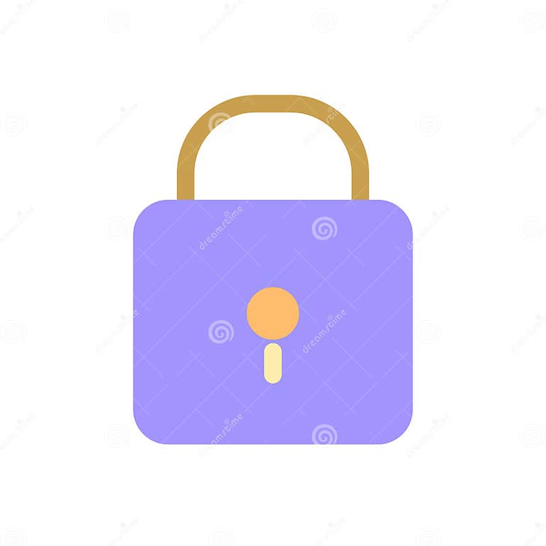Padlock Pixel Perfect Flat Gradient Color Ui Icon Stock Vector - Illustration of isolated ...