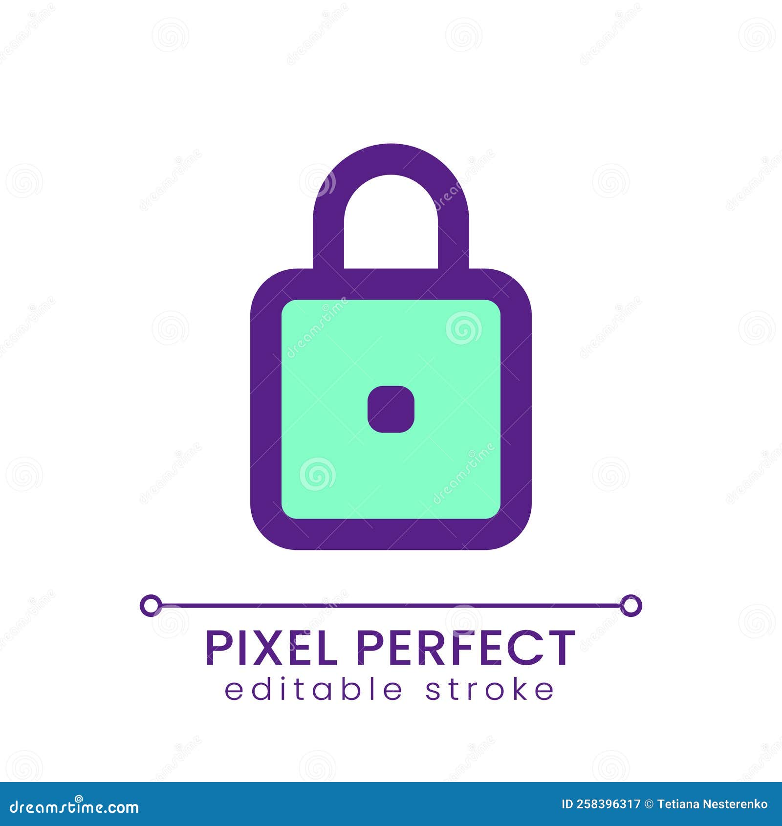 Padlock Pixel Perfect RGB Color Ui Icon Stock Vector - Illustration of website, safety: 258396317