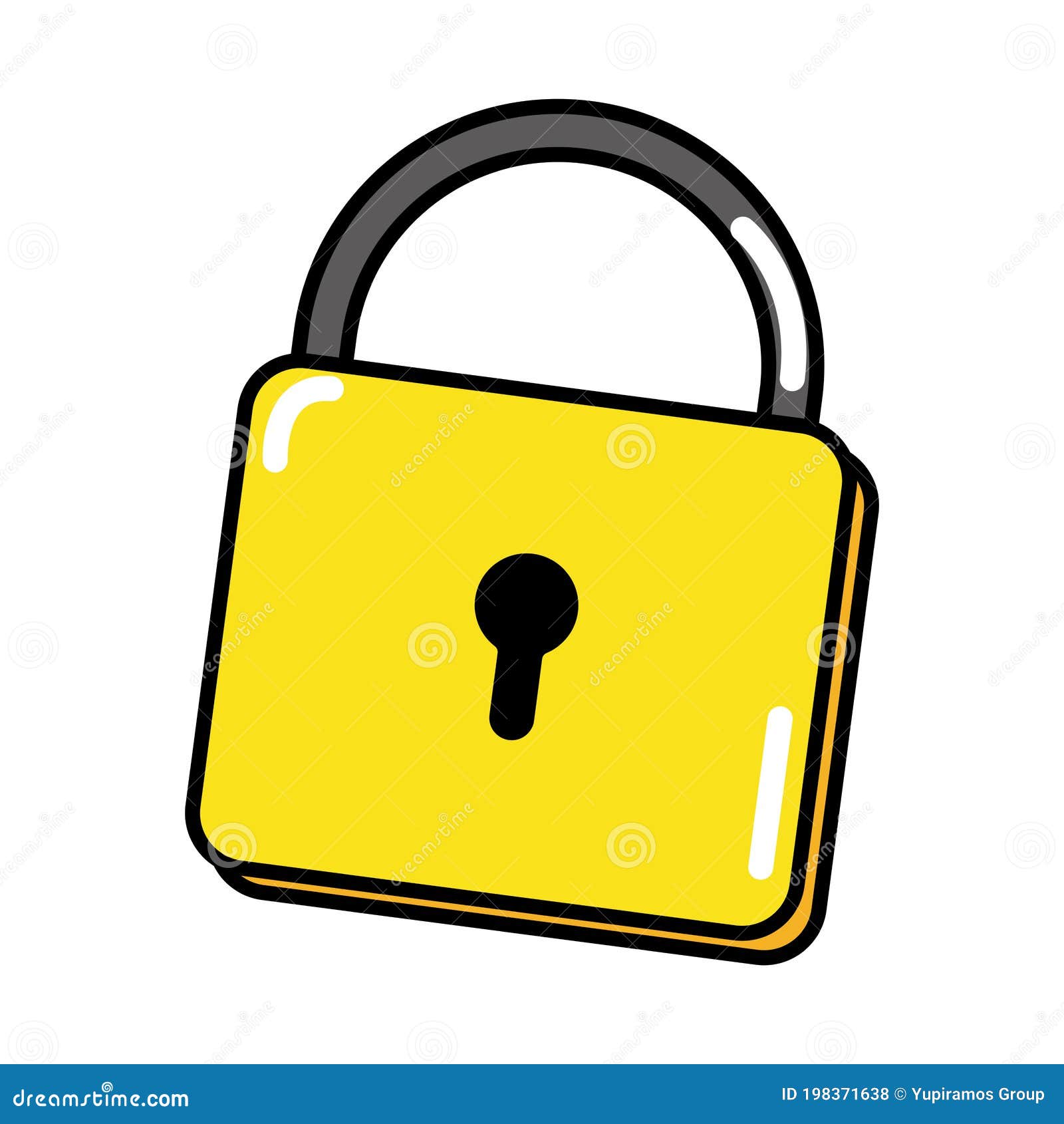 Padlock Pop Art Comic Style, Flat Icon Vector Illustration Stock Vector ...
