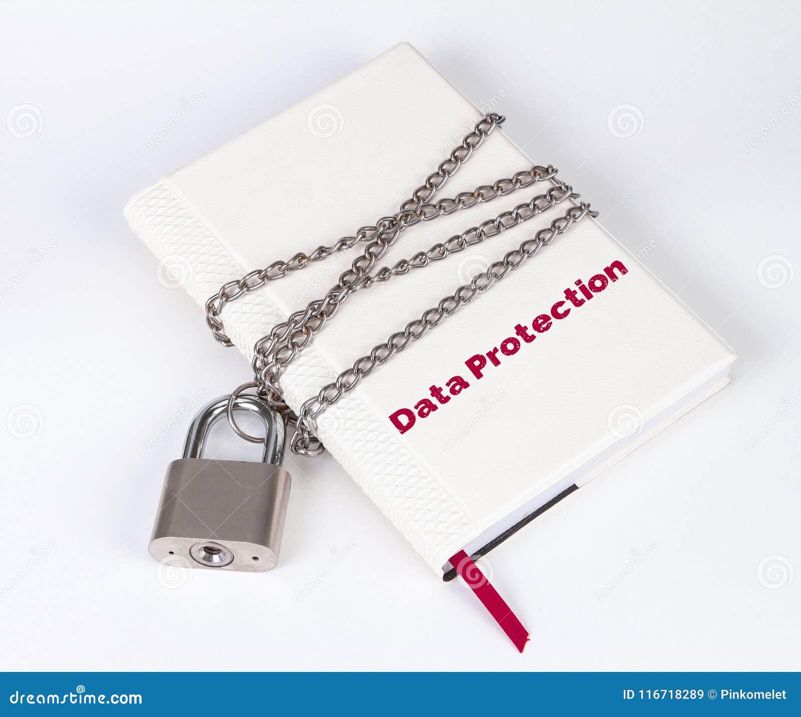 A Padlock Protects the Book with Data Protection Text in Concep Stock ...
