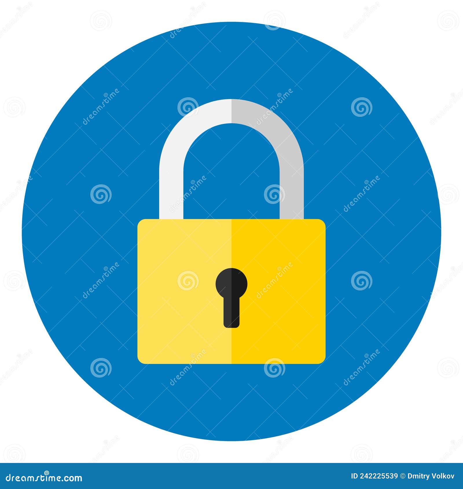 Padlock, Realistic Padlock Icon. Vector, Cartoon Illustration ...