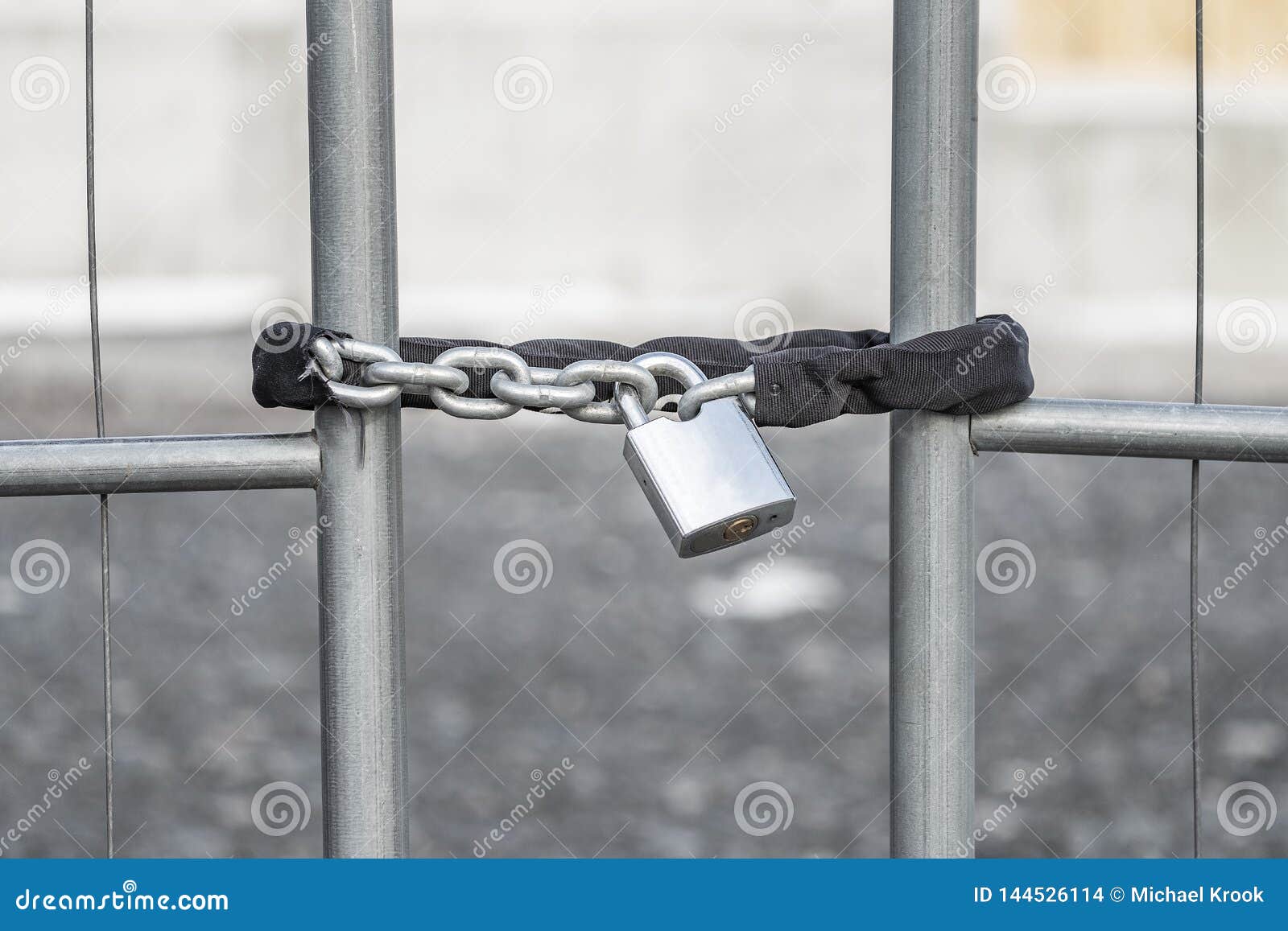 A Padlock Securing the Gate Stock Photo - Image of outdoor, protection ...