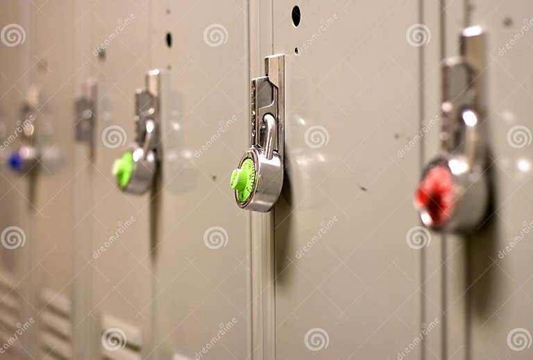 Padlock Security on a School Locker Stock Photo - Image of padlock ...
