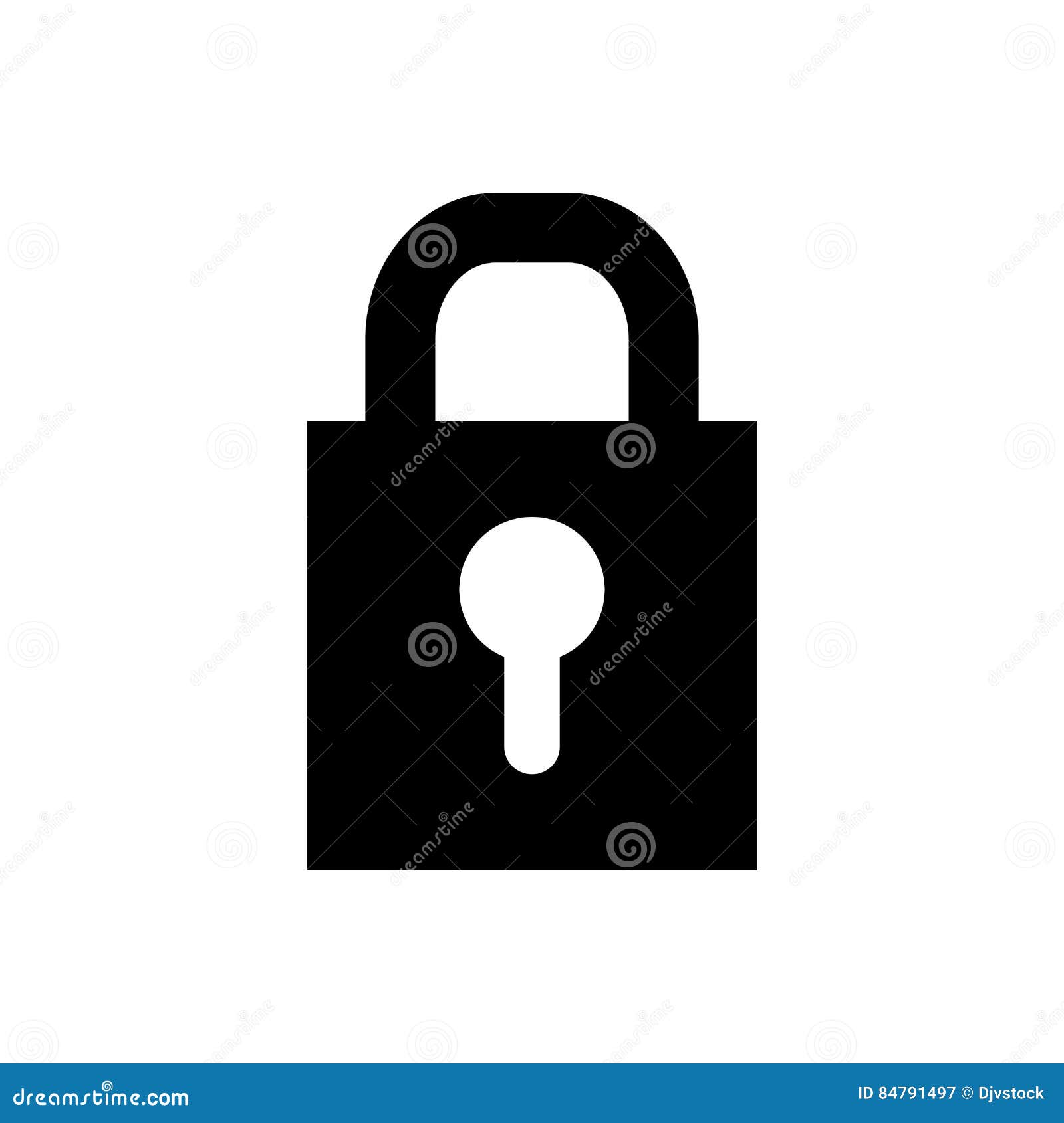 Padlock security symbol stock illustration. Illustration of padlock ...