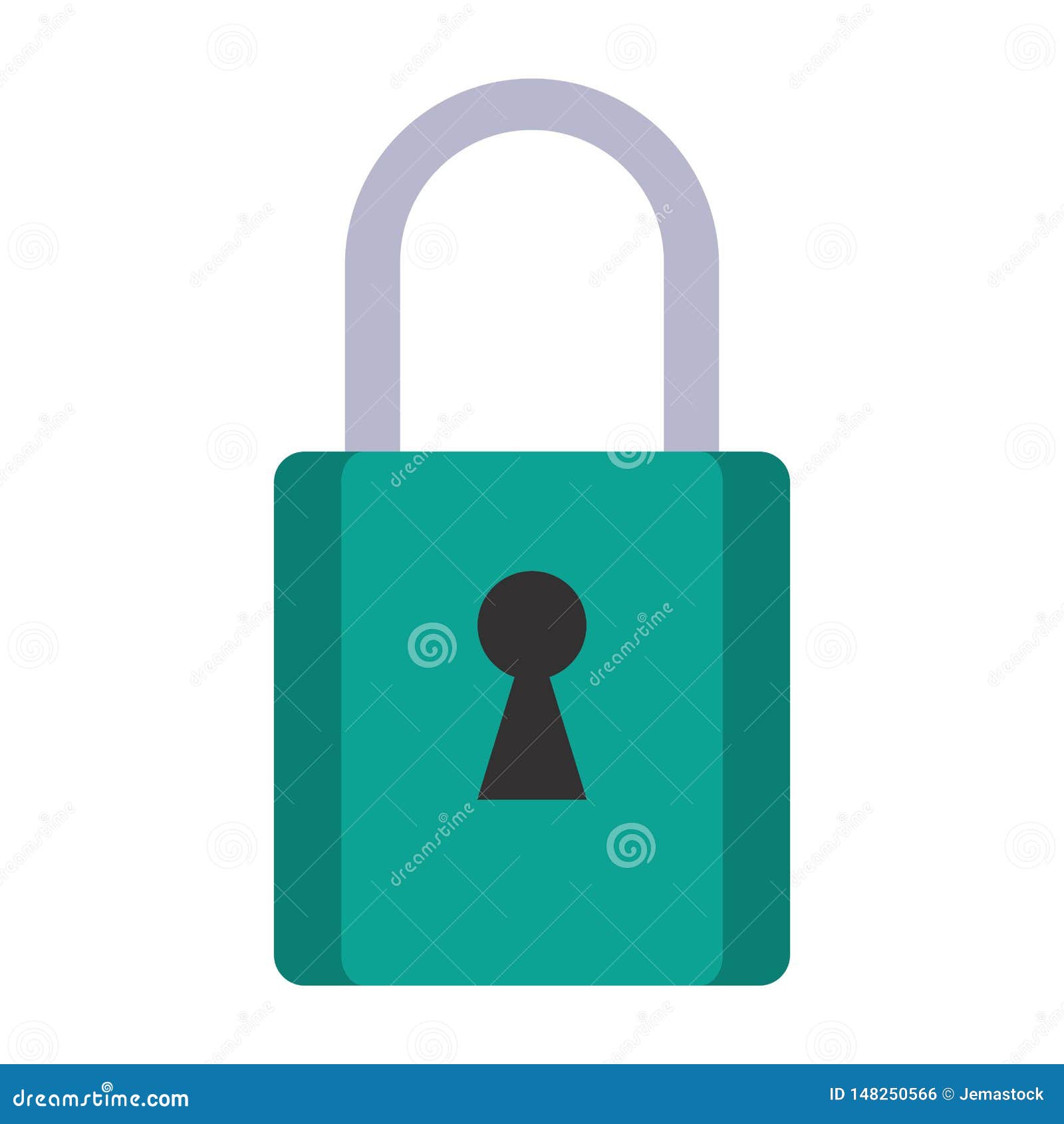 Padlock Security Symbol Isolated Vector Illustration Stock Vector ...