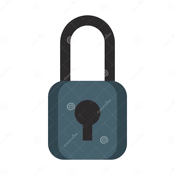 Padlock Security System Isolated Stock Vector - Illustration of object ...