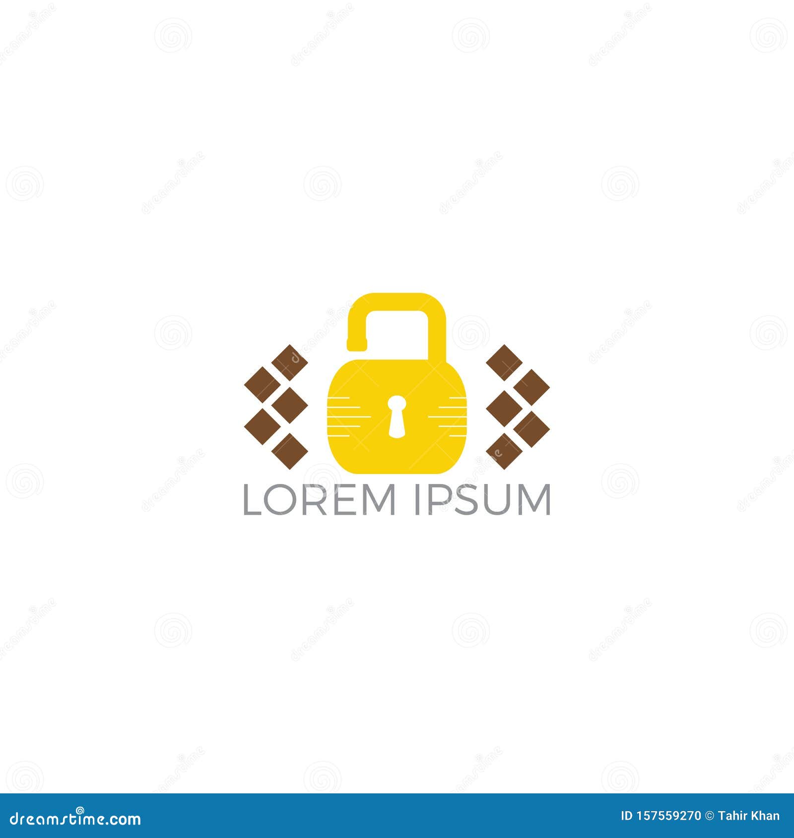 Padlock Security Vector Logo Design. Stock Vector - Illustration of ...