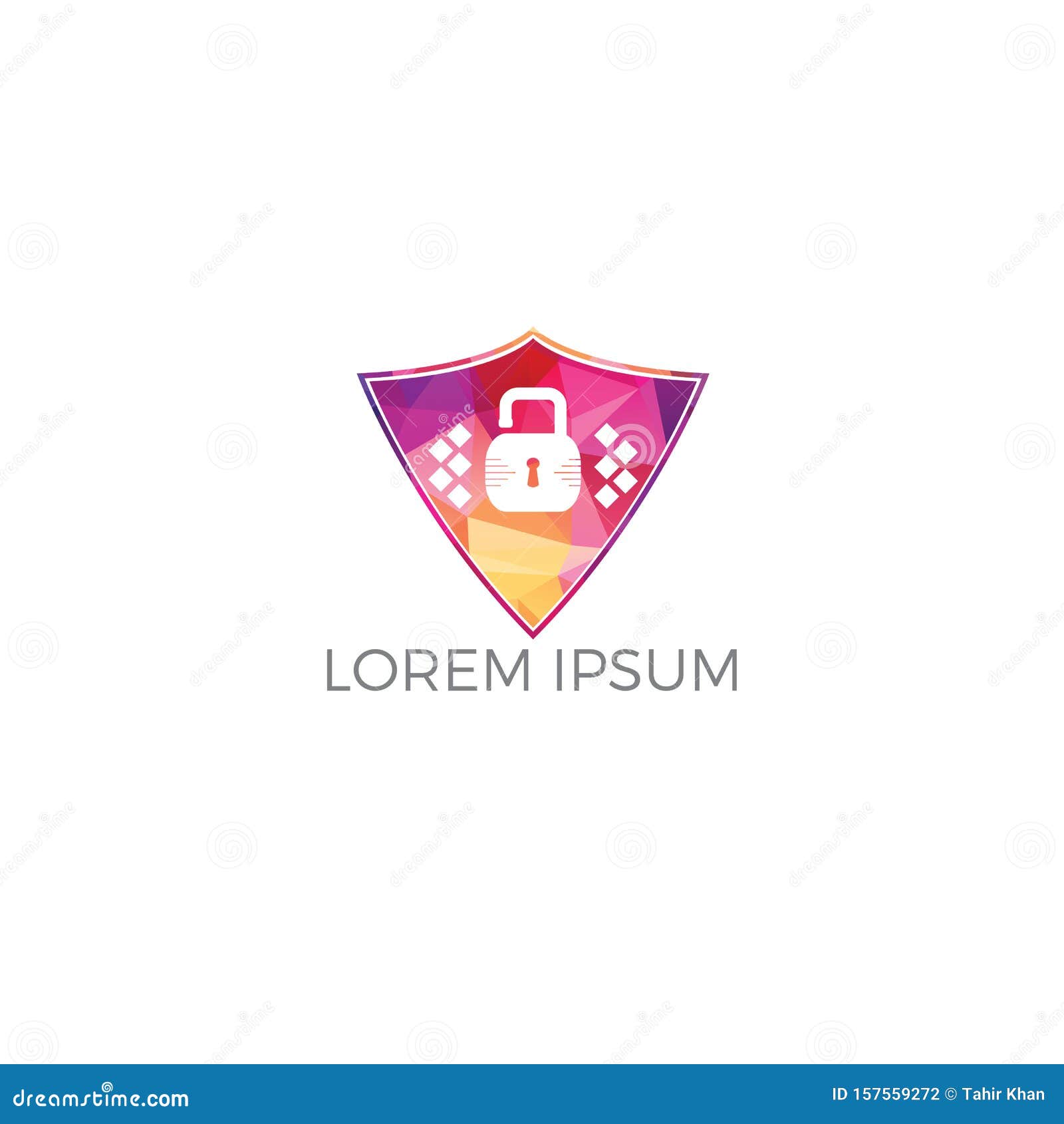 Padlock Security Vector Logo Design. Stock Vector - Illustration of ...