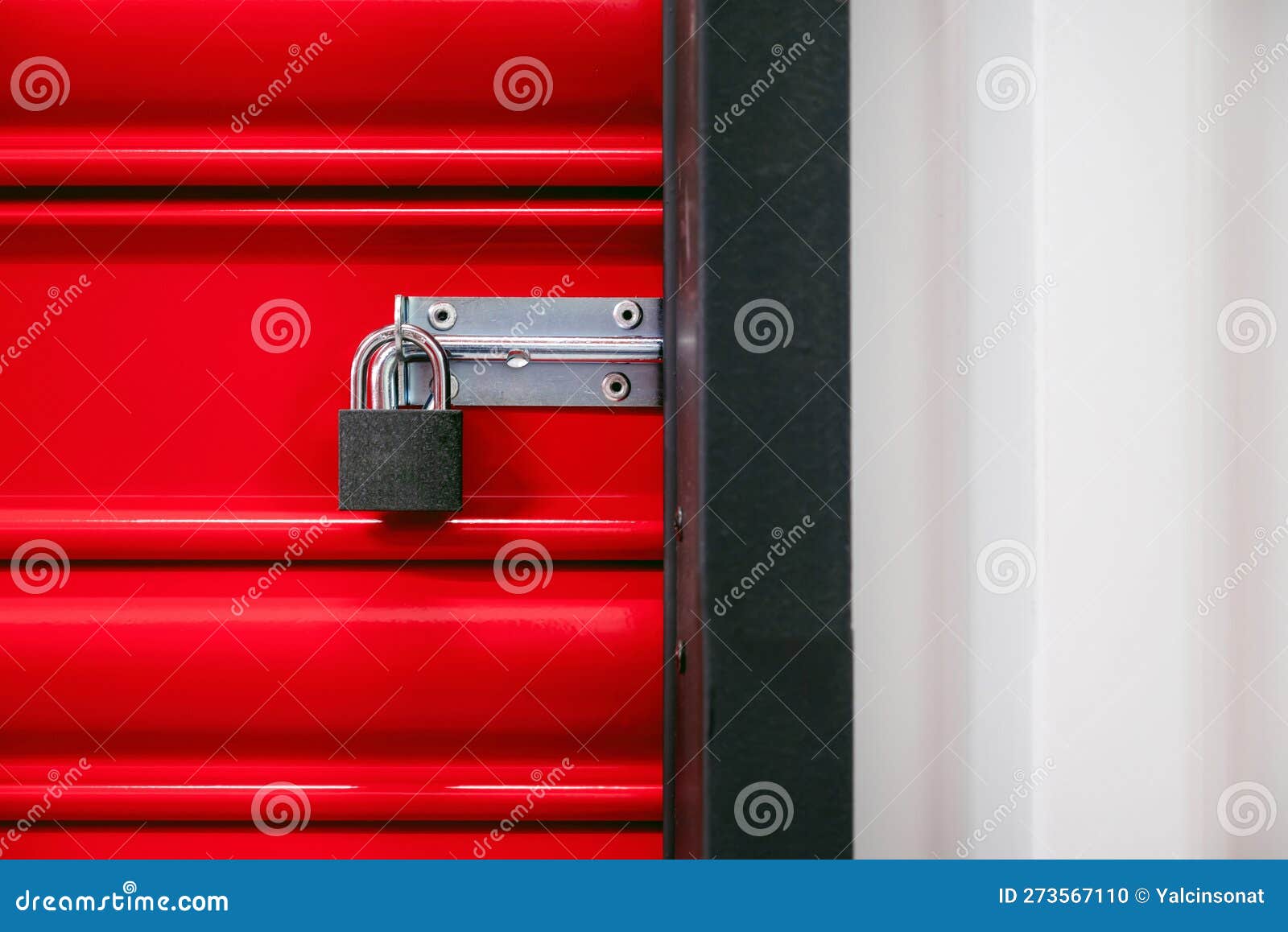 Storage Door With Lock In Basement Of Condo Apartment Building. Metal ...
