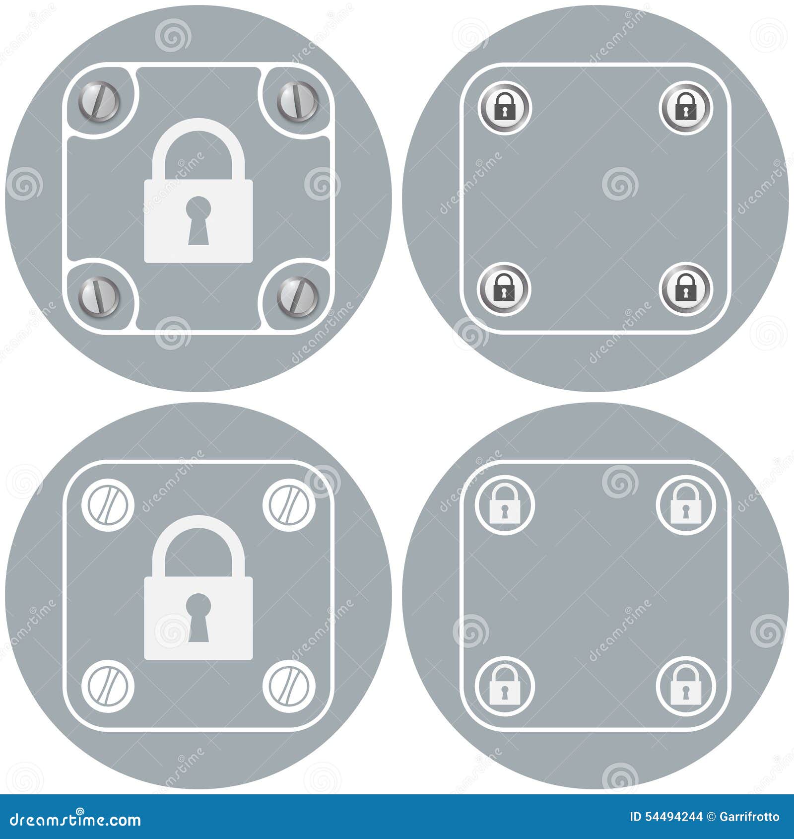 Padlock stock vector. Illustration of border, corner - 54494244