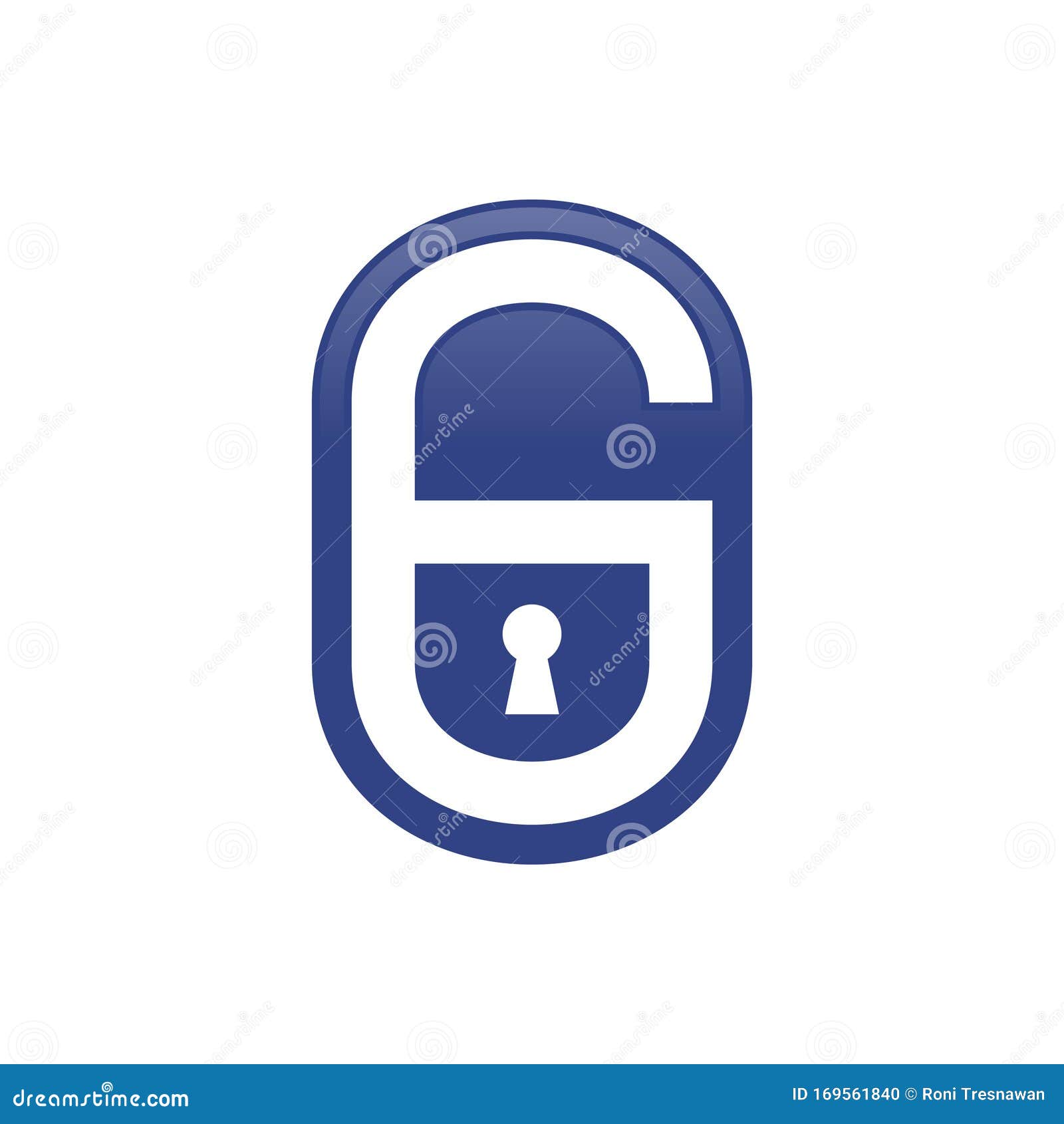 Padlock Shape Initial G Lettermark Graphic Icon Stock Vector ...