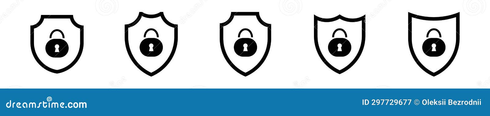 Padlock Shield Encryption Icon. Lock Closed Symbol. Stock Illustration ...