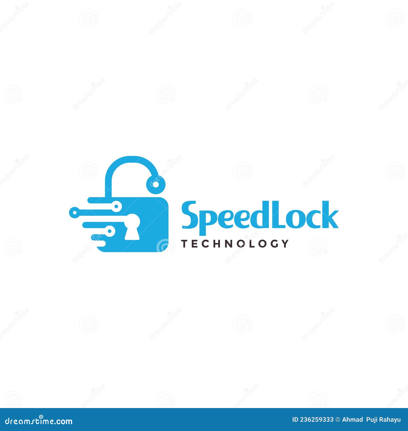 Padlock with Speed Tech Logo Symbol Icon Vector Graphic Design ...
