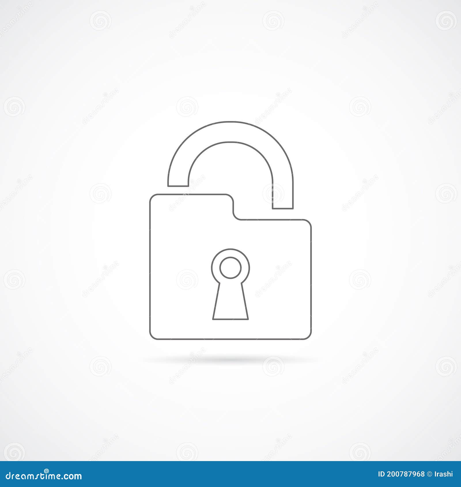 Padlock symbol icon stock vector. Illustration of safety - 200787968