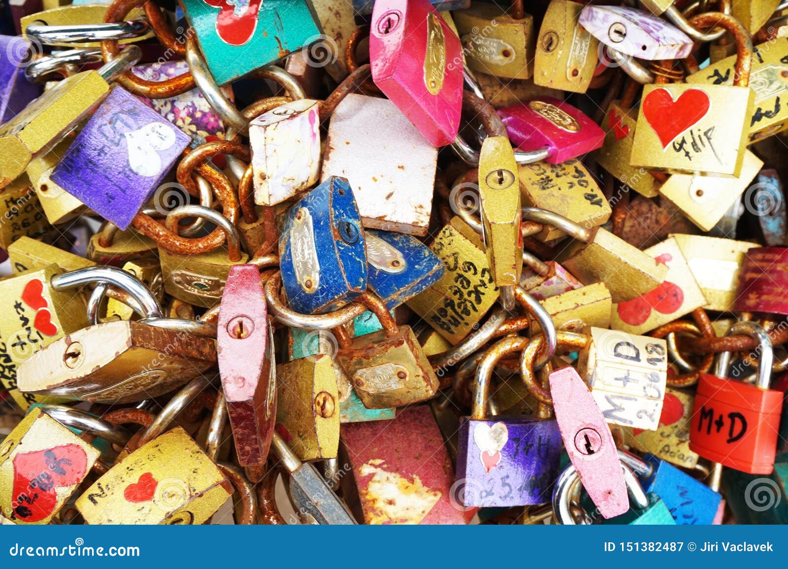 Padlock Texture As Tourist Vandalism Editorial Photography - Image of ...